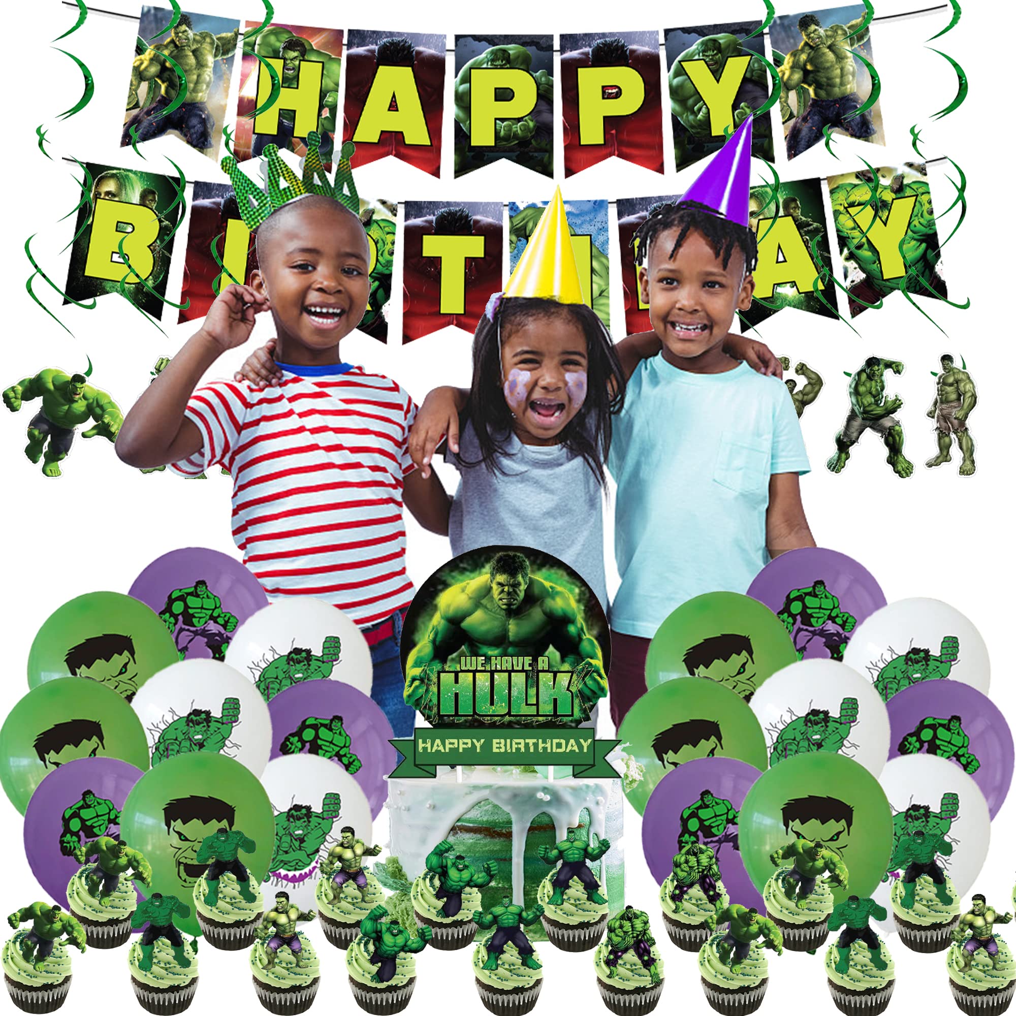 Birthday Decorations Hulk Party Supplies Hulk Cake Topper Hulk Balloons ...