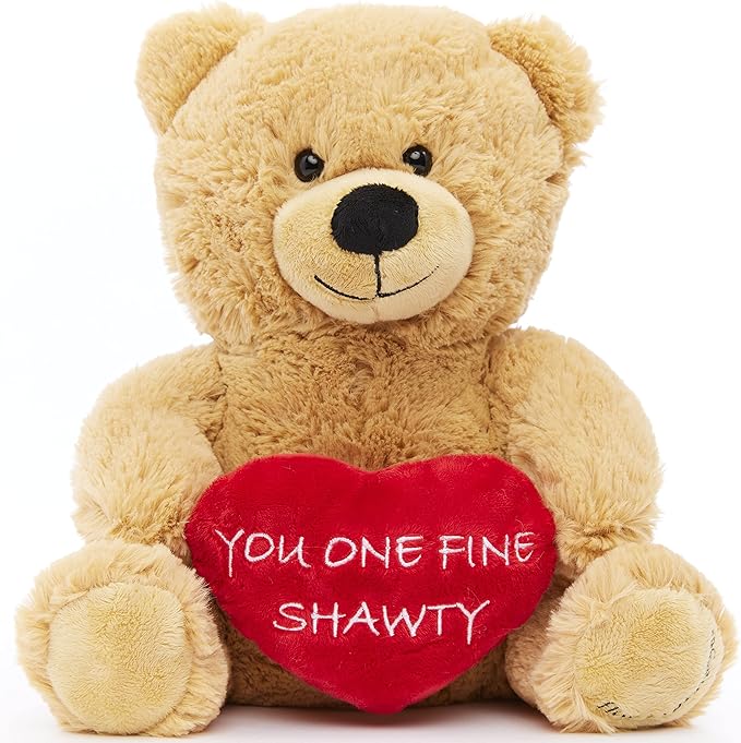 Amazon.com: Hollabears 10" You One Fine Shawty Plush Teddy Bear Funny ...
