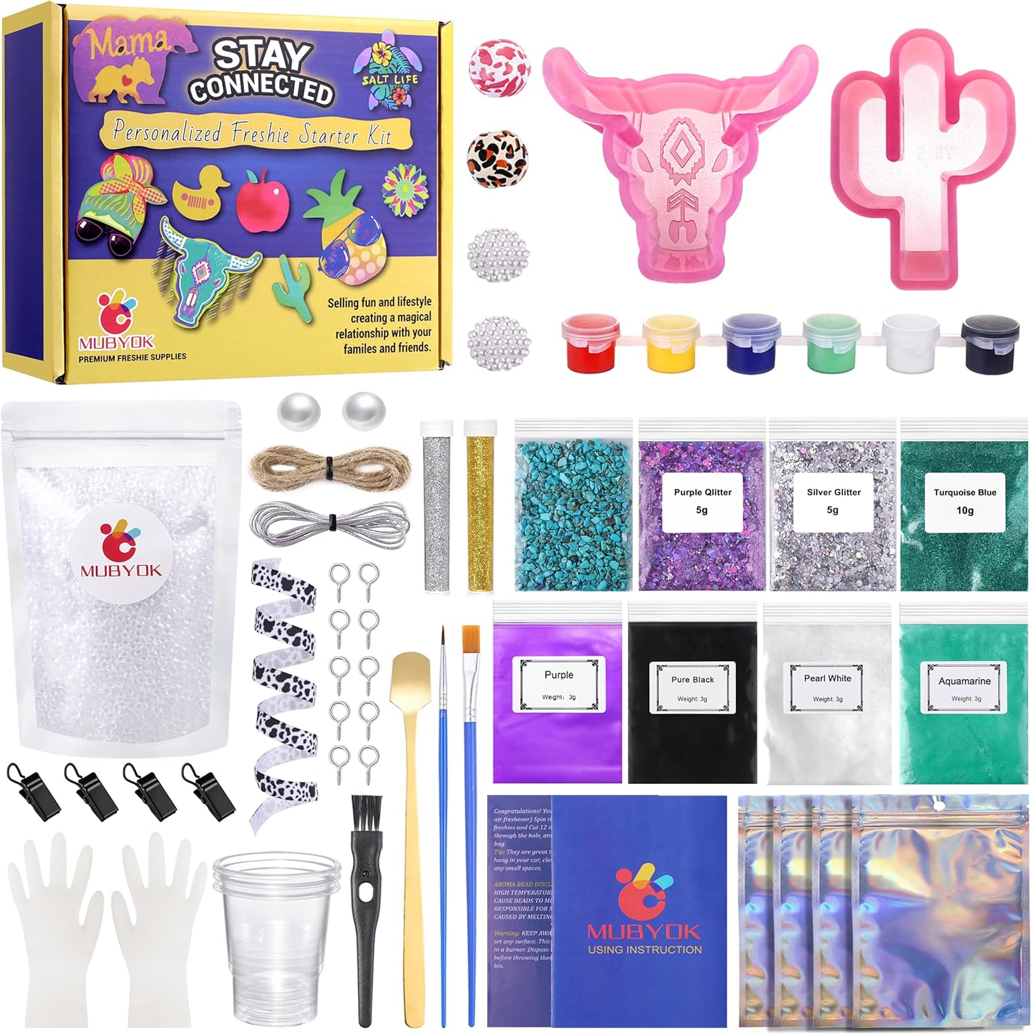 Amazon.com: MUBYOK M139 57PCS Car Freshie Supplies Starter kit with ...