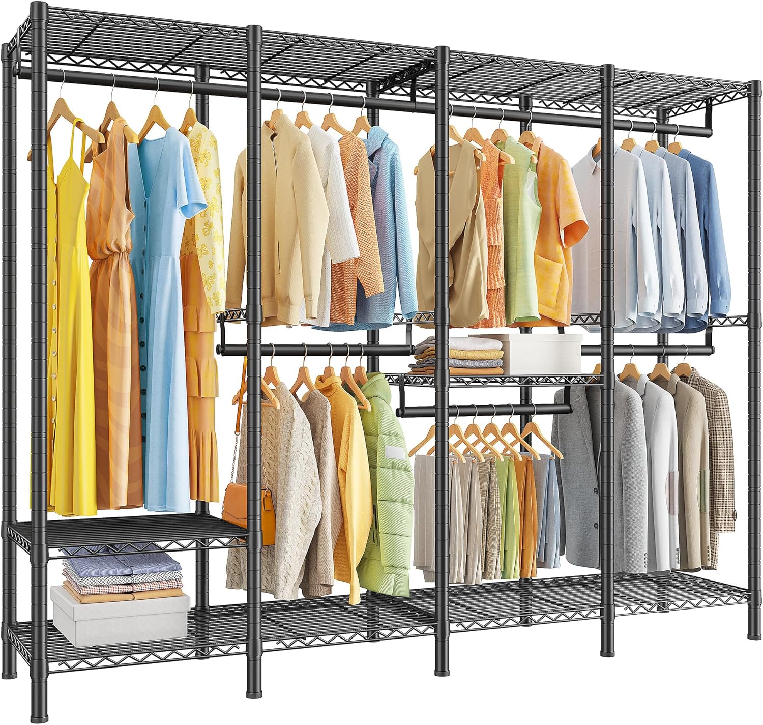 Amazon.com: Raybee Clothes Rack Heavy Duty 1100 LBS Capacity Clothing ...