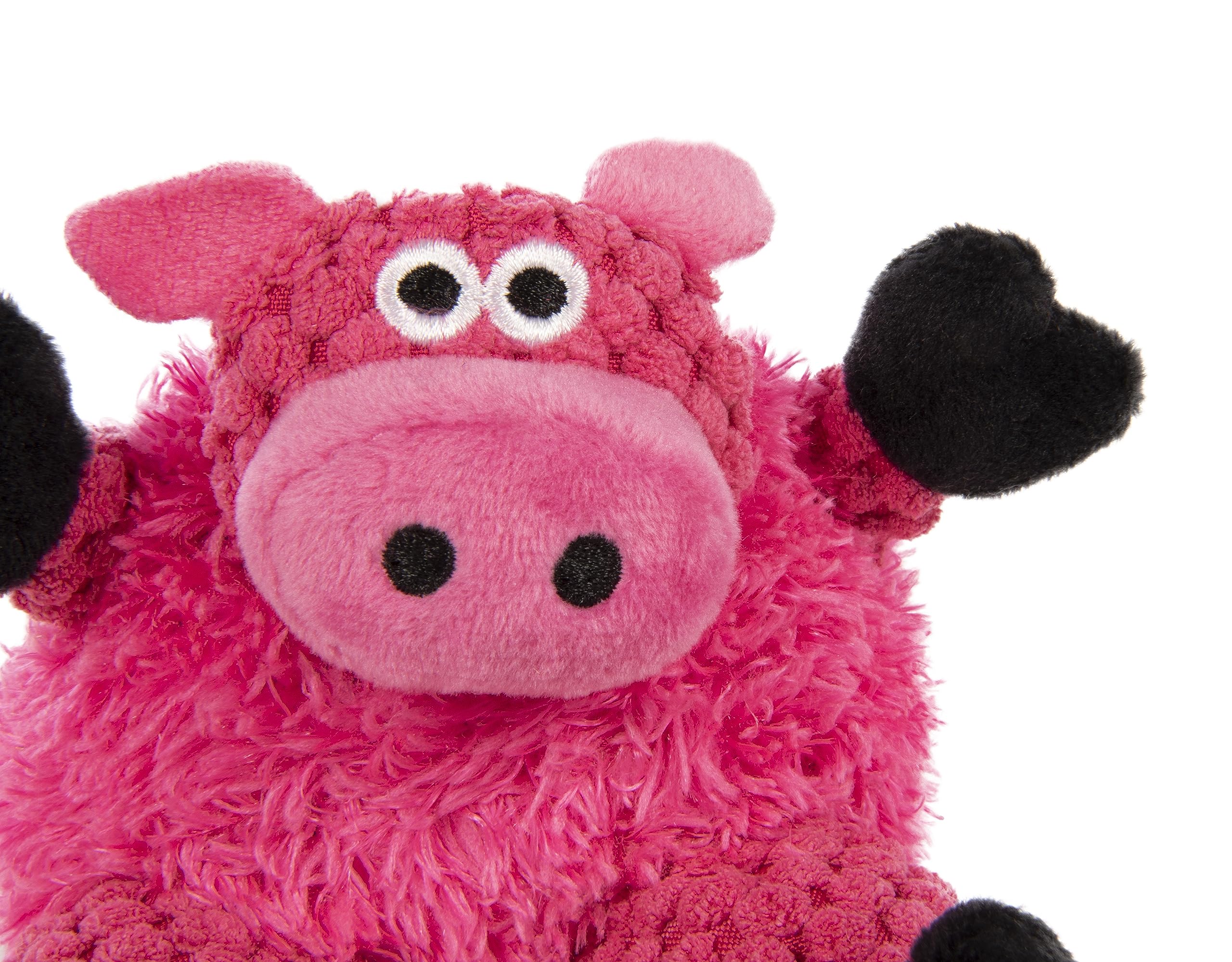 Snapklik.com : goDog Checkers Sitting Pig Squeaky Plush Dog Toy