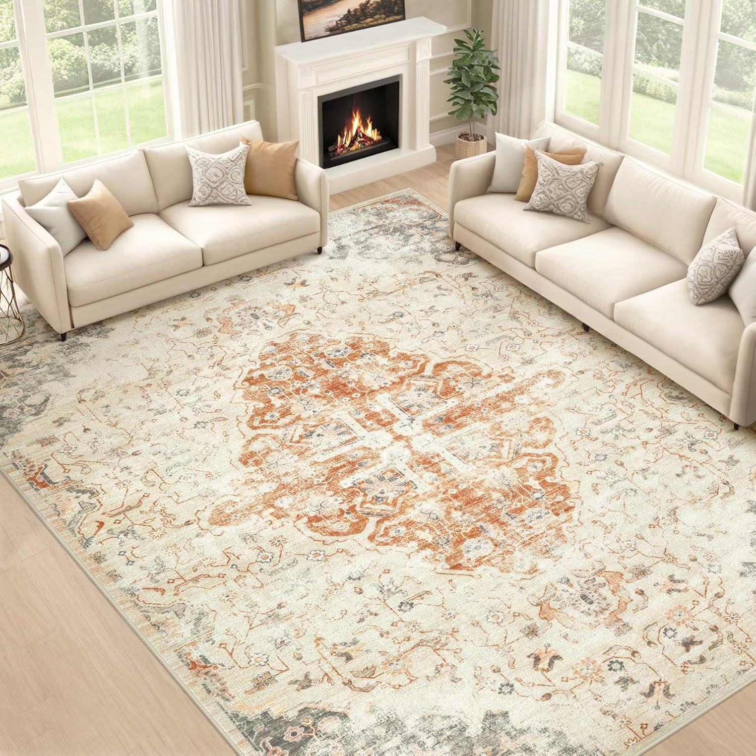 Amazon.com: Area Rugs 8x10 Living Room Rug: Large Washable Rugs 8x10 ...