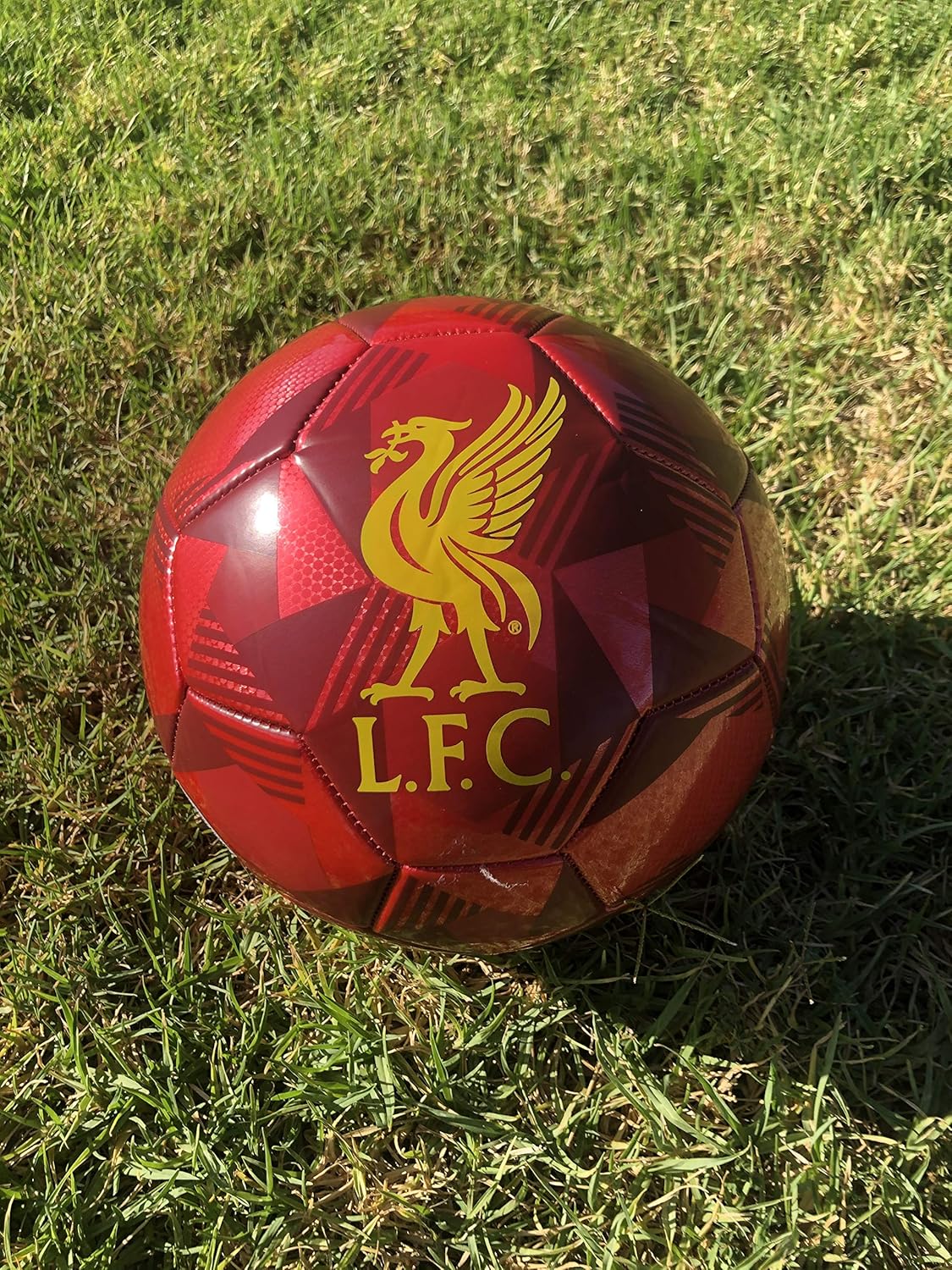 Buy Liverpool FC Soccer Ball Size 5 Futbol Official Licensed Red and ...