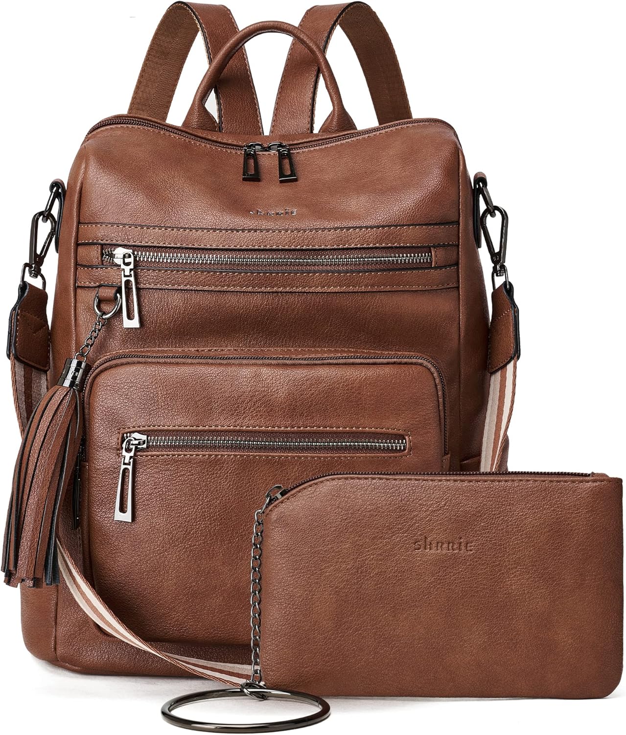 Amazon.com: Shrrie Backpack Purse for Women Leather Backpack Fashion ...