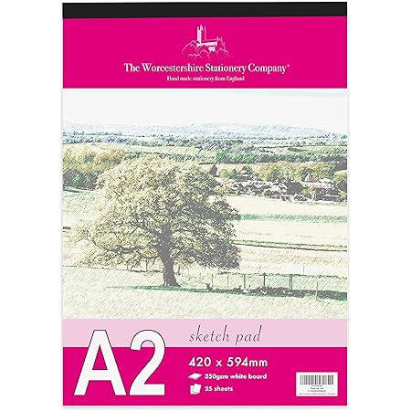 Artists Premium A2 Sketch pad, 25 Sheets (50 Pages) of 350gsm Smooth ...