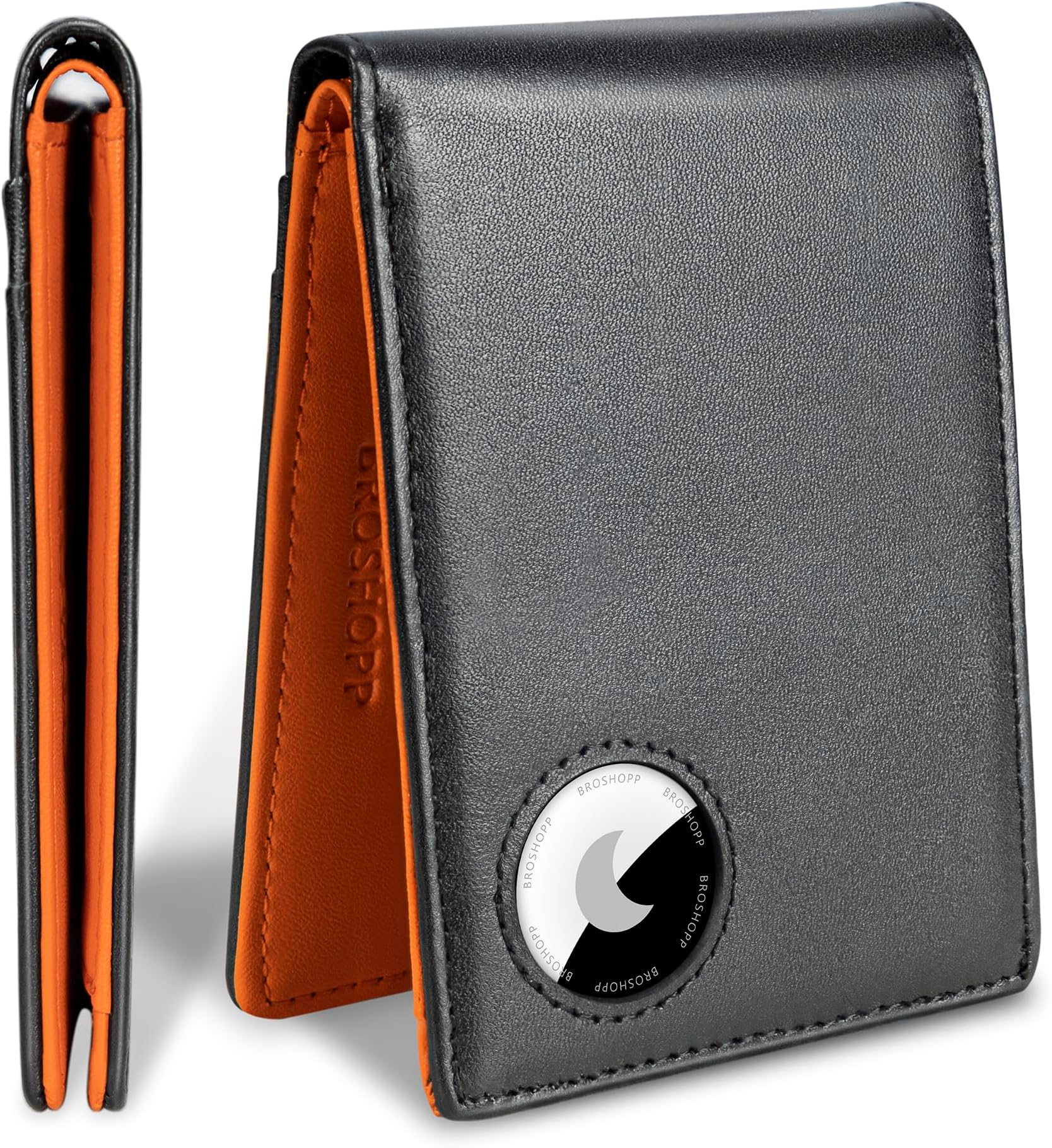 Amazon.com: AirTag Wallet for Men - Genuine Leather Bifold RFID Wallet ...