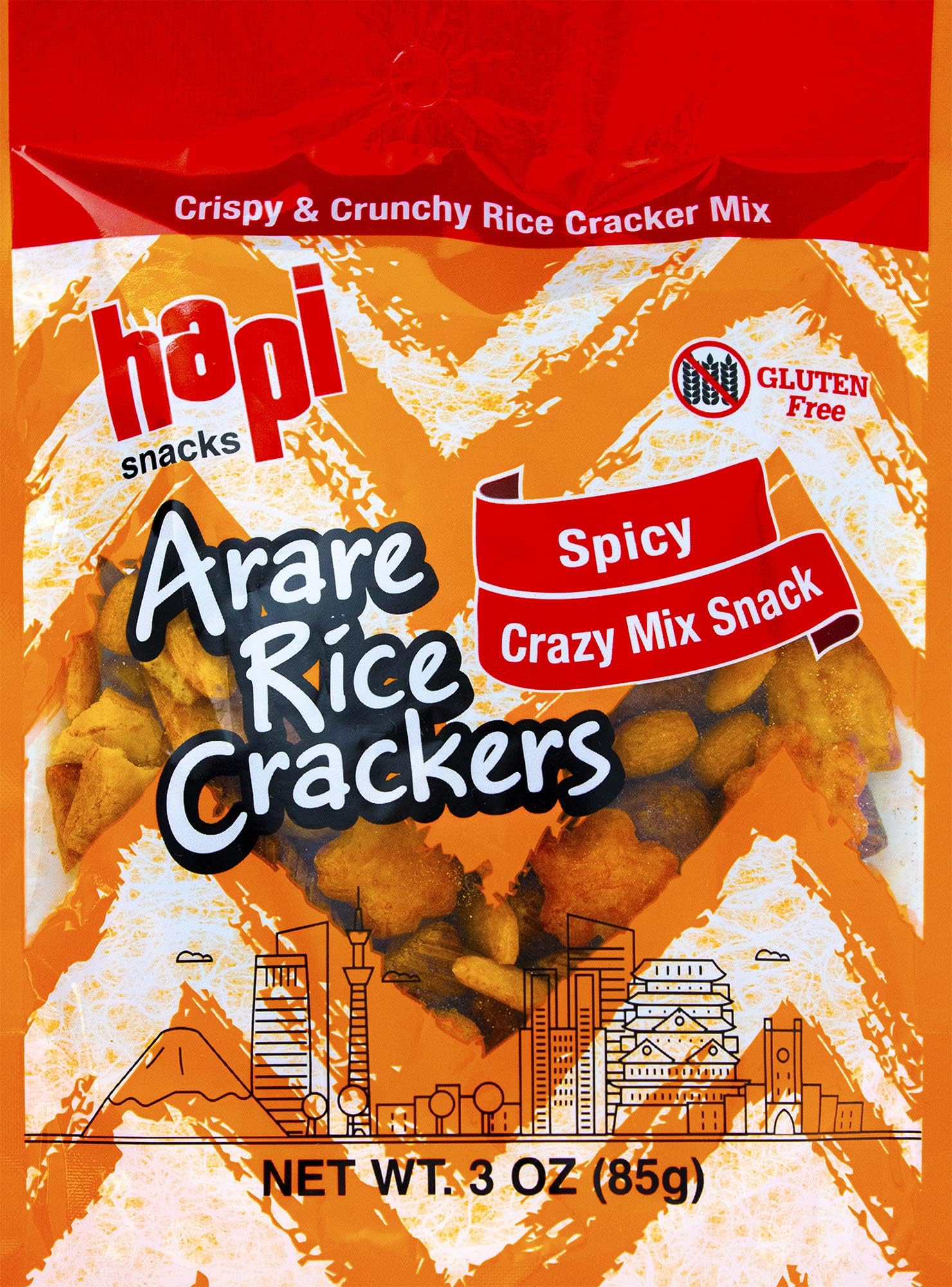 Amazon.com: Hapi Crazy Mix Rice Crackers, 3-Ounce Bags (Pack of 12 ...