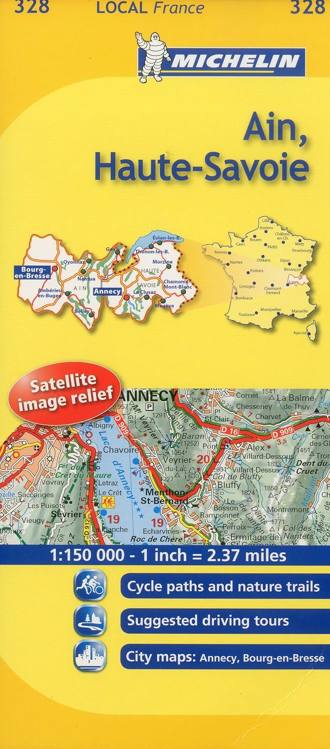 Amazon.fr - Michelin Map France: Ain, Haute-savoie 328 - Michelin ...
