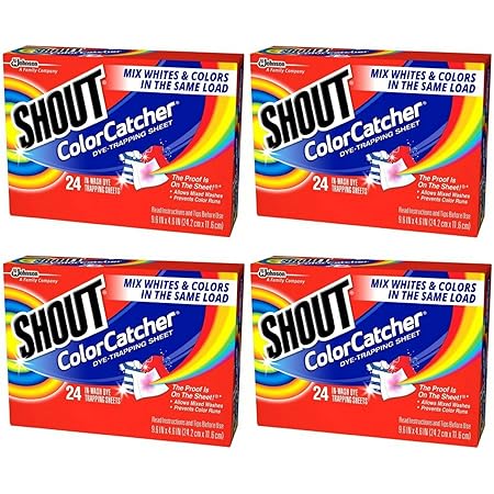 Amazon.com: Shout Color Catcher, Dye-Trapping Sheets, 72 Sheets (Pack ...