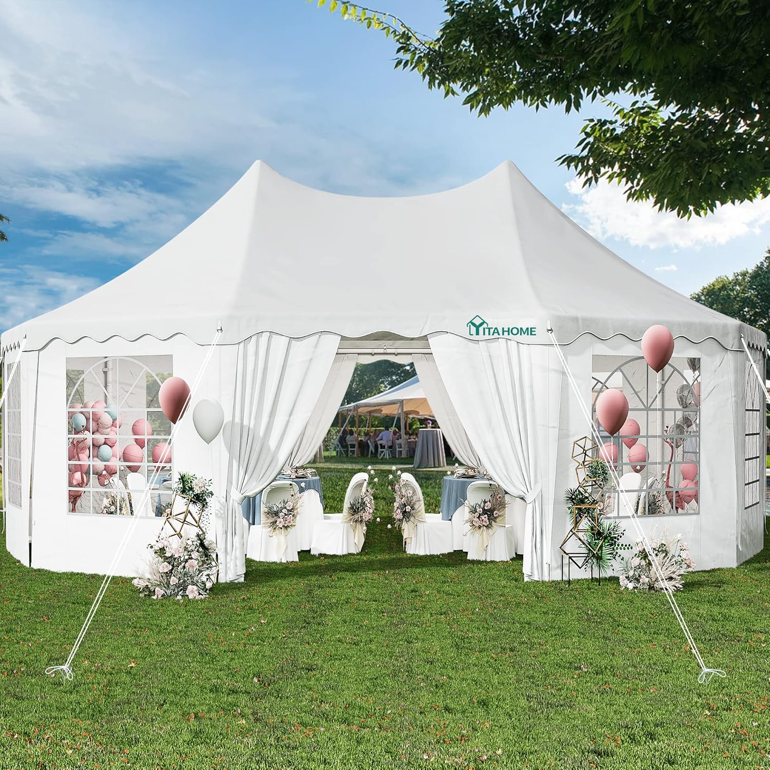 Amazon.com : YITAHOME 21x29FT Party Tent Heavy Duty Wedding Canopy ...