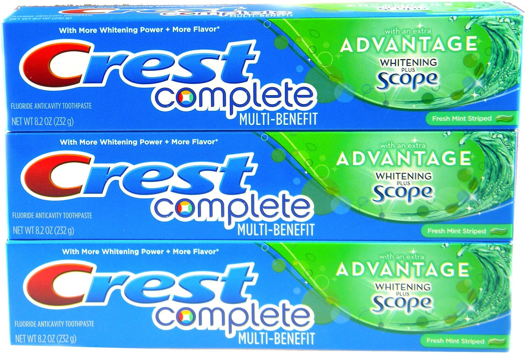 Amazon.com : Crest + Scope Complete Whitening Toothpaste - Pack of 3, 5 ...