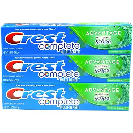 Crest Complete Active Fresh + Whitening Toothpaste, 5.5oz (Pack of 4)