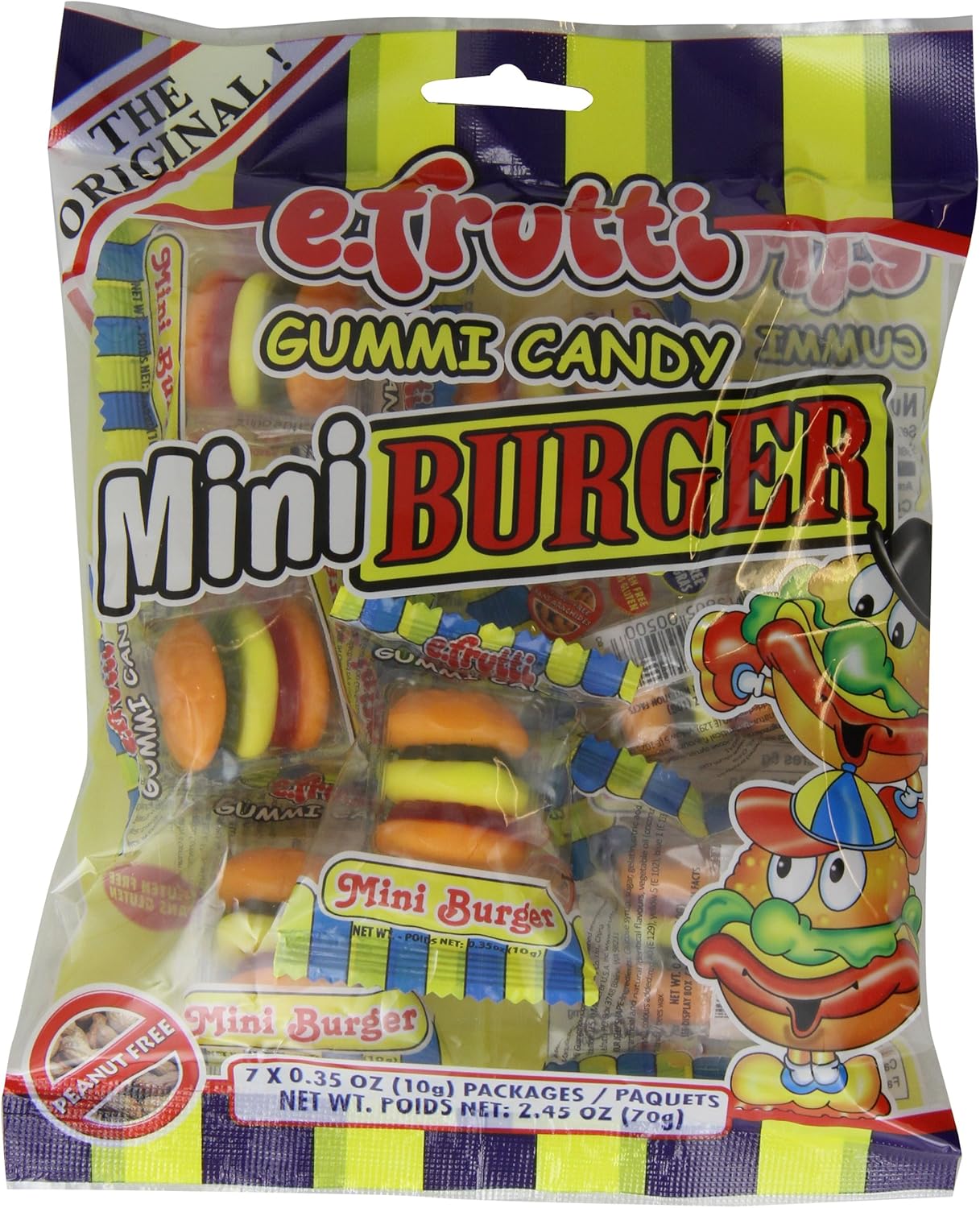eFrutti Mini Burger Gummi Candy Bag 70 g : Amazon.co.uk: Grocery