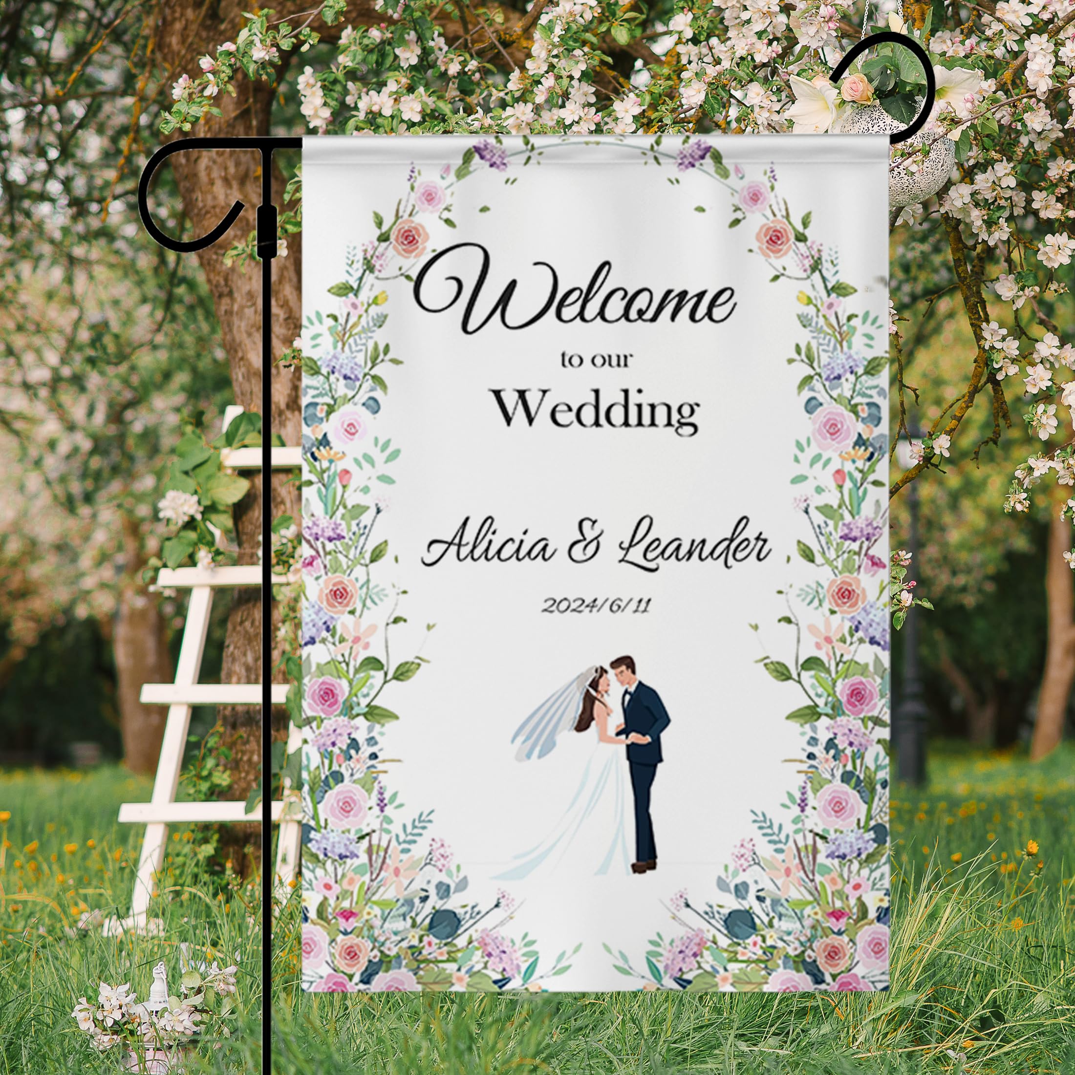 Garden Flags Wedding Personalized Garden Flag | Rosewood This & That