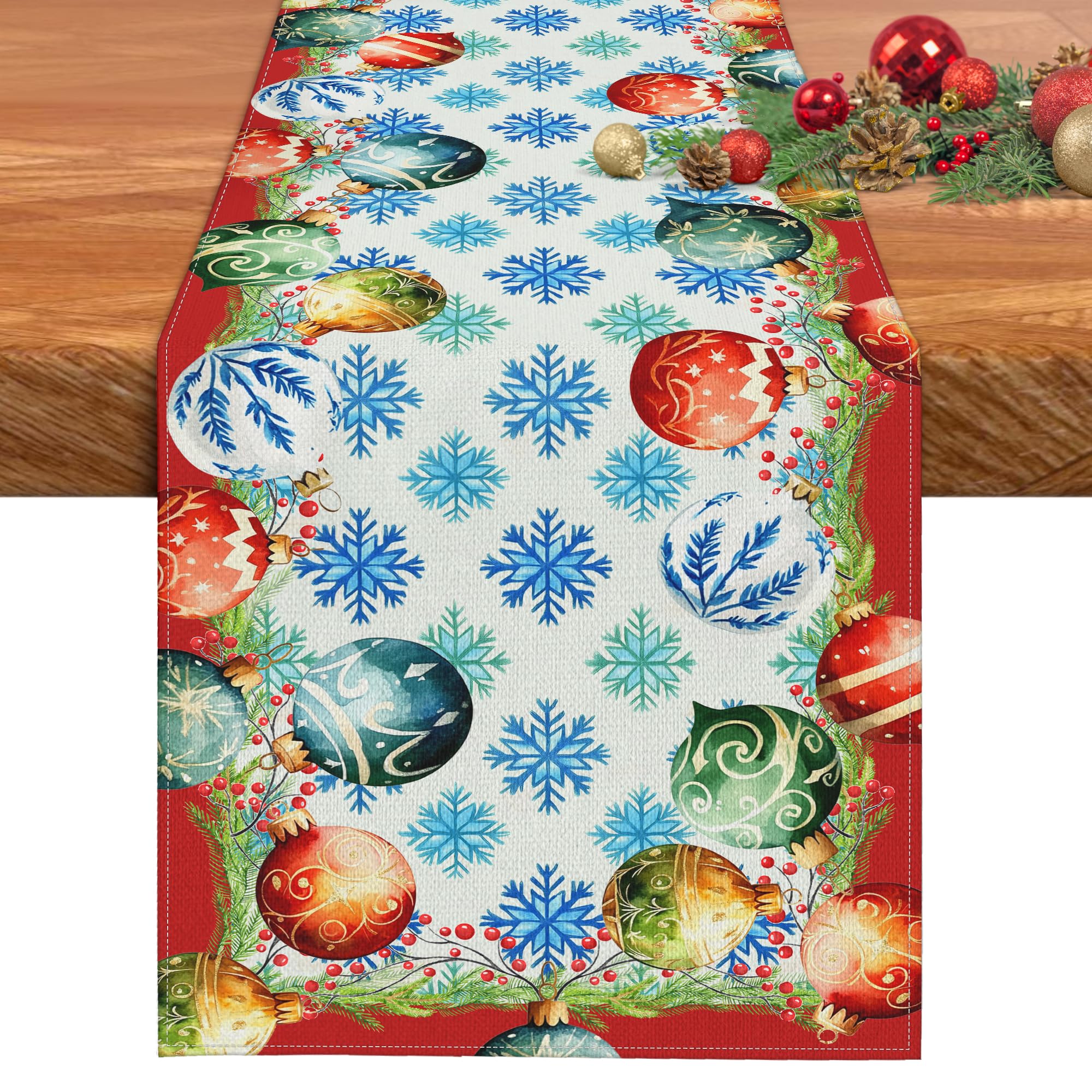 Amazon.com: Christmas Table Runner - Xmas Table Runner, Seasonal Table ...
