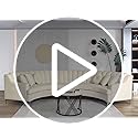 Amazon.com: Legend Vansen L Semicircle Velvet Sofa 141.34” Oversized Sectional Curved Sofa for ...