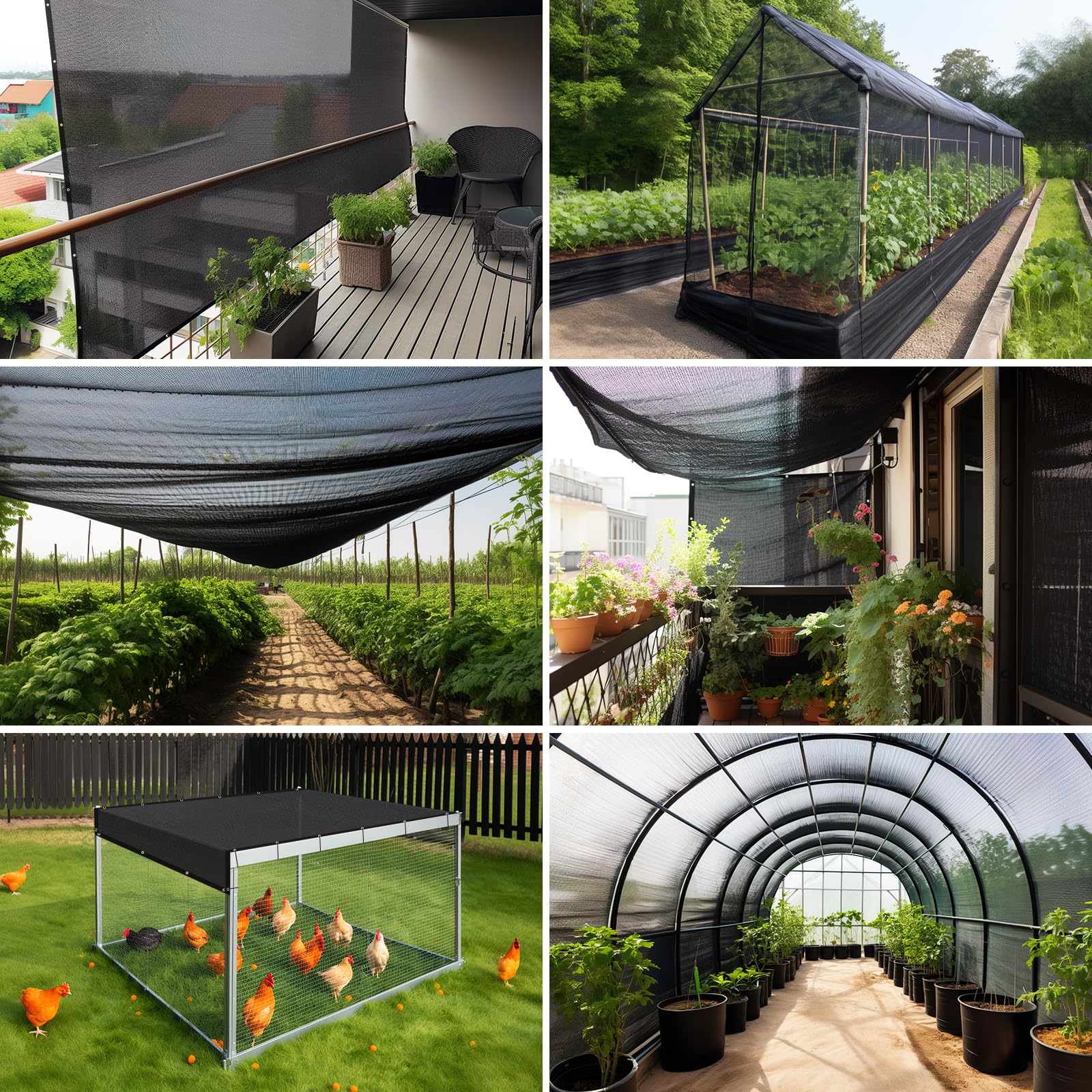 Snapklik.com : Amagenix 40% Black Shade Cloth, 10x20 FT Resistant ...