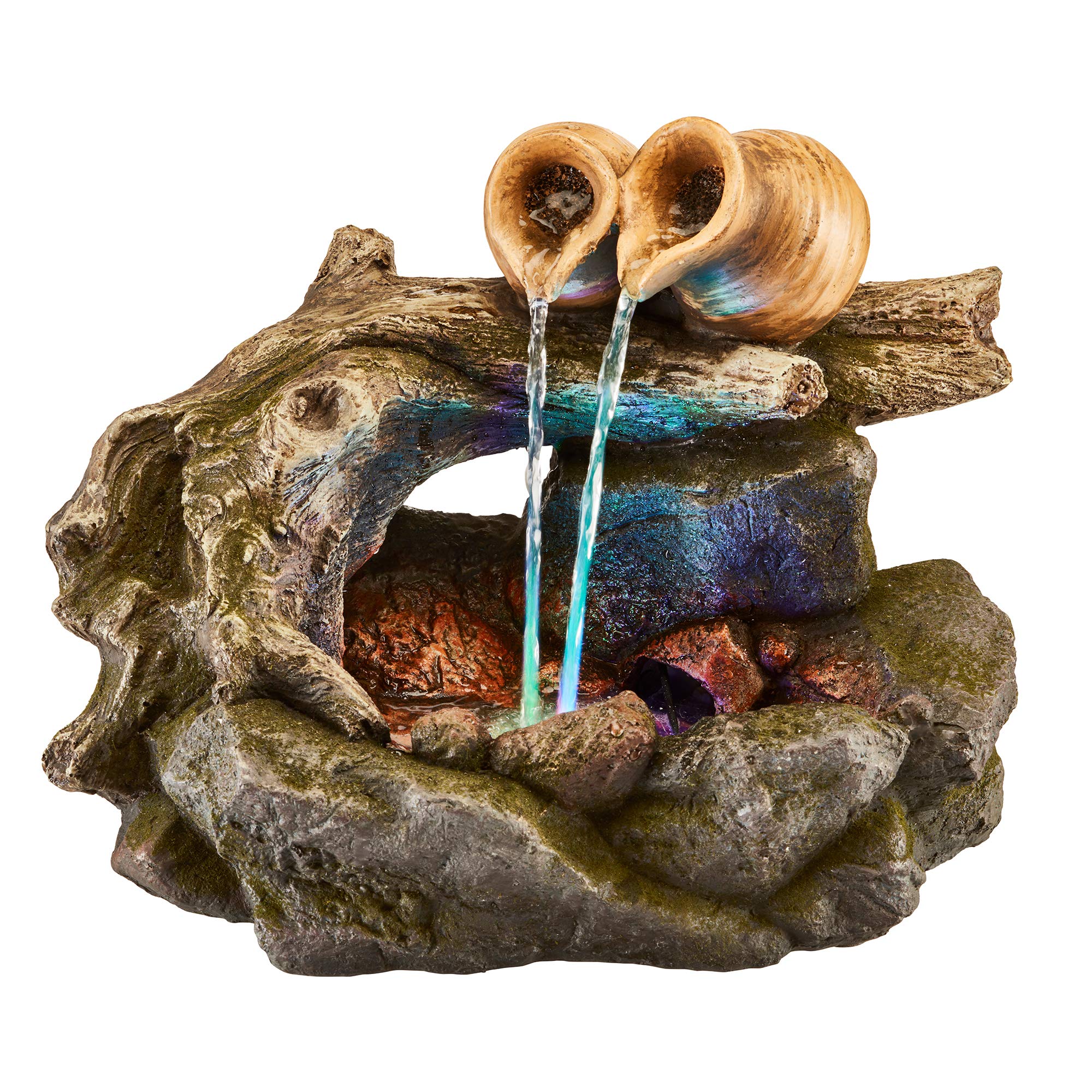 Serenity Cascading LED Water Feature (Two Tipping Pots) : Amazon.co.uk ...