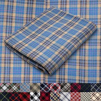 Amazon.com: Pico Textiles 15 Yards Bolt Blue and Tan Tartan Plaid ...