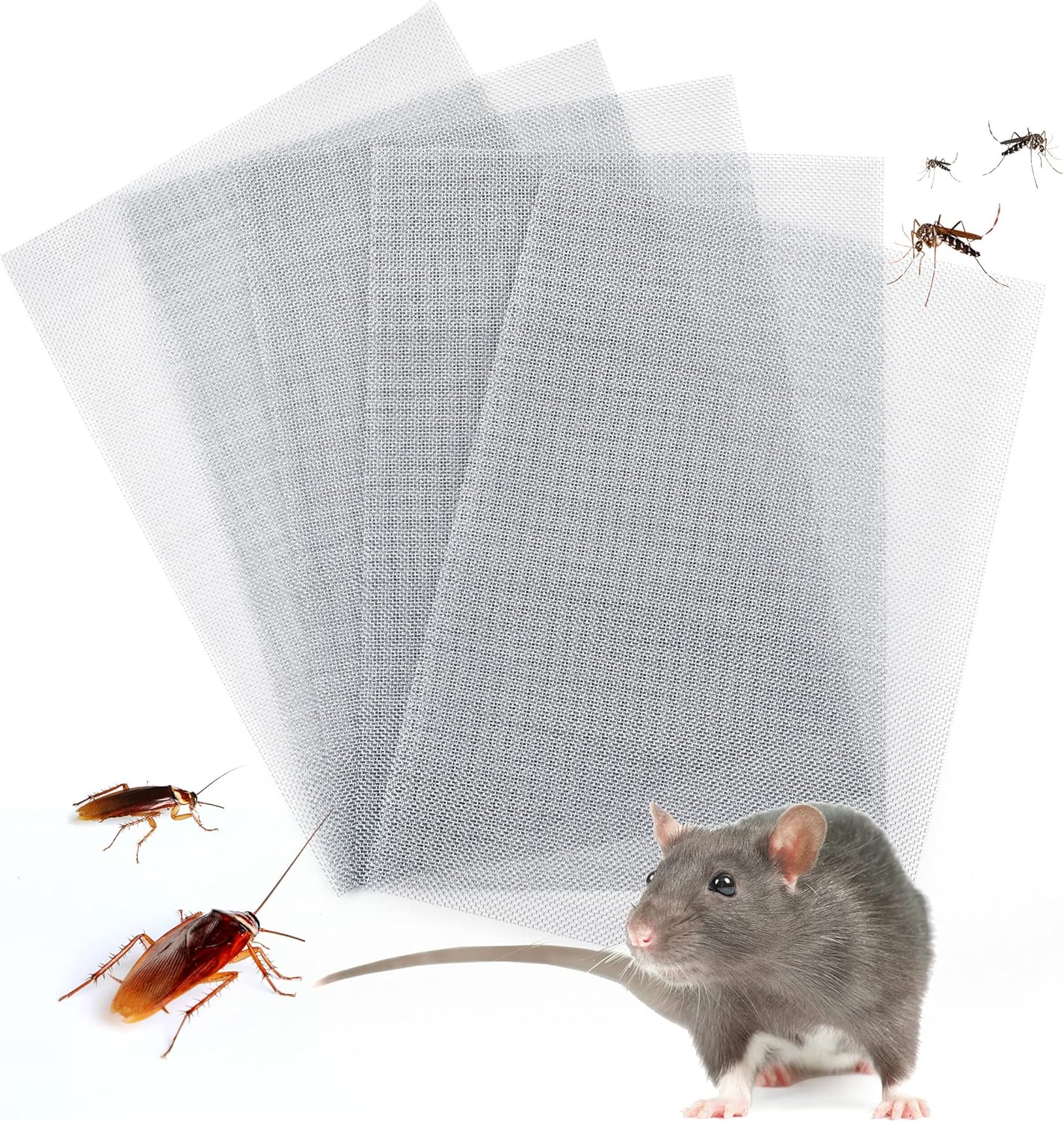 Wire Mesh Sheet 5 Pcs, Aufisi 304 Stainless Insect Rodent Mesh, Durable ...