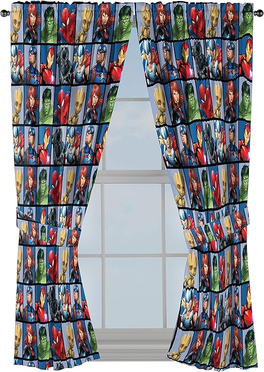Amazon.com: Jay Franco Marvel Avengers Team 63" inch Drapes 4 Piece Set ...