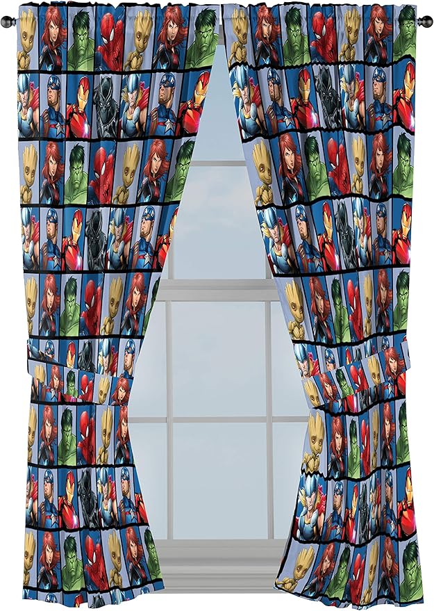 Amazon.com: Jay Franco Marvel Avengers Team 63" inch Drapes 4 Piece Set ...