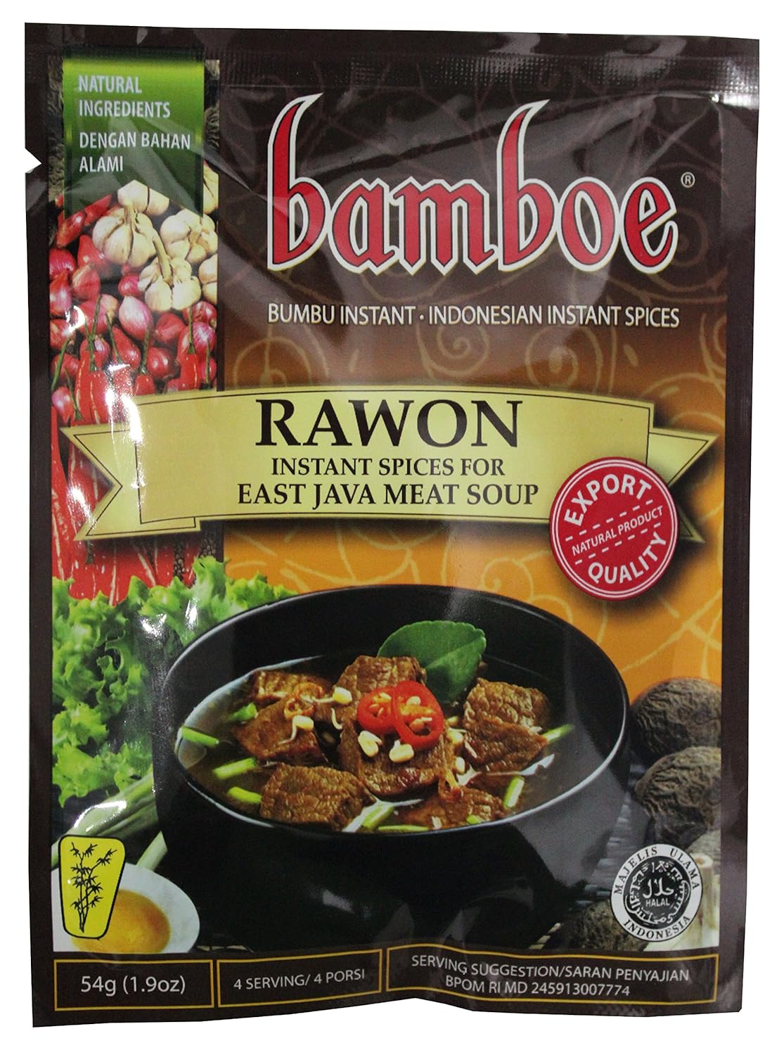 Amazon.com : Rawon Instant Spices for East Java Meat Soup By Bamboe ...