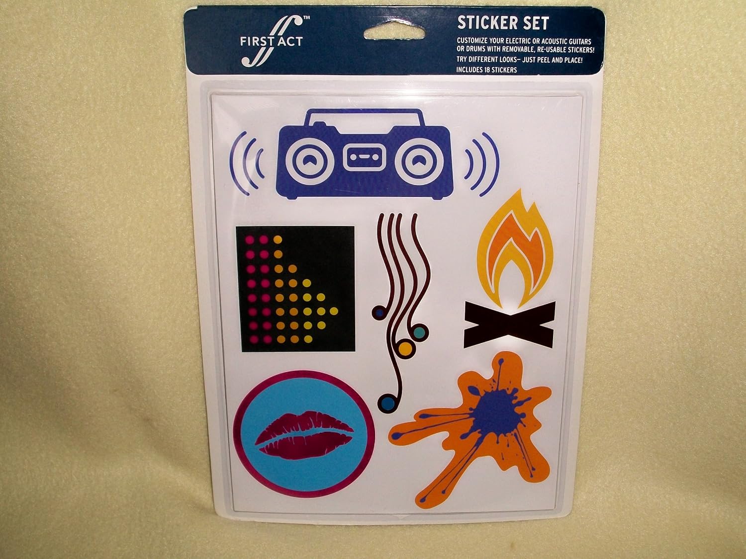 Amazon.com: First Act Sticker Set - Customize your Guitar or Drums ...