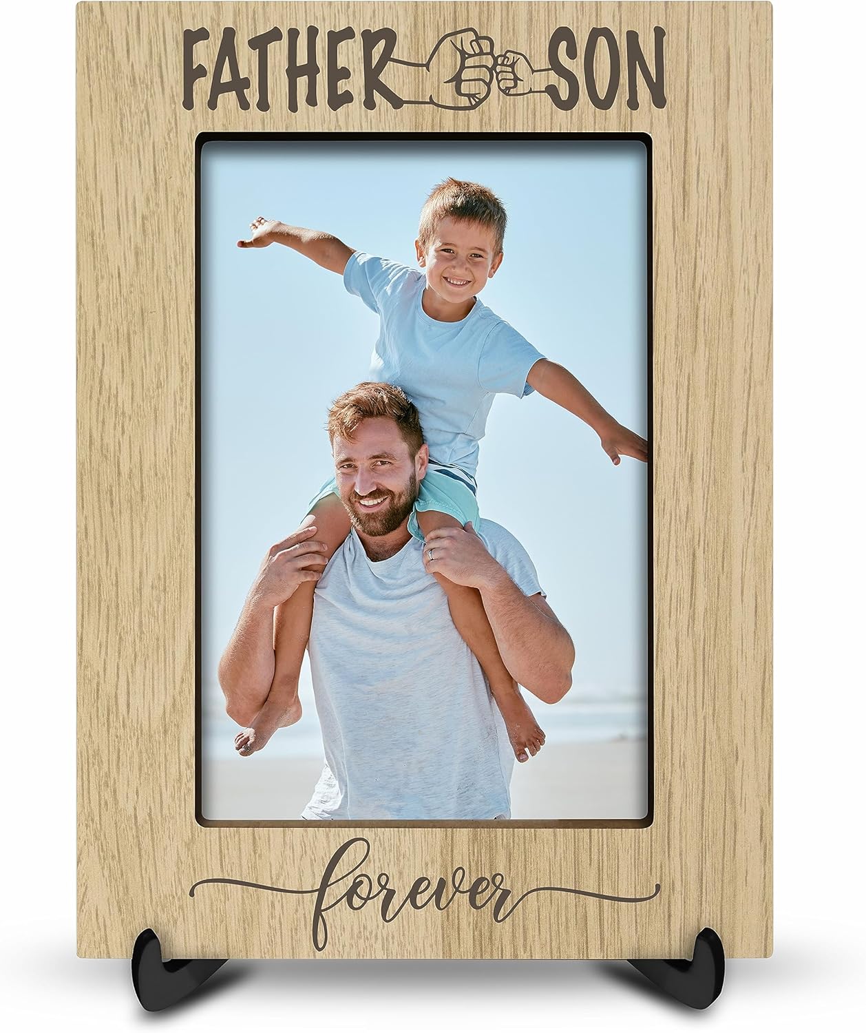Amazon.com - YKYENR 4x6 Wooden Photo Frame With A Stand -Father & Son ...