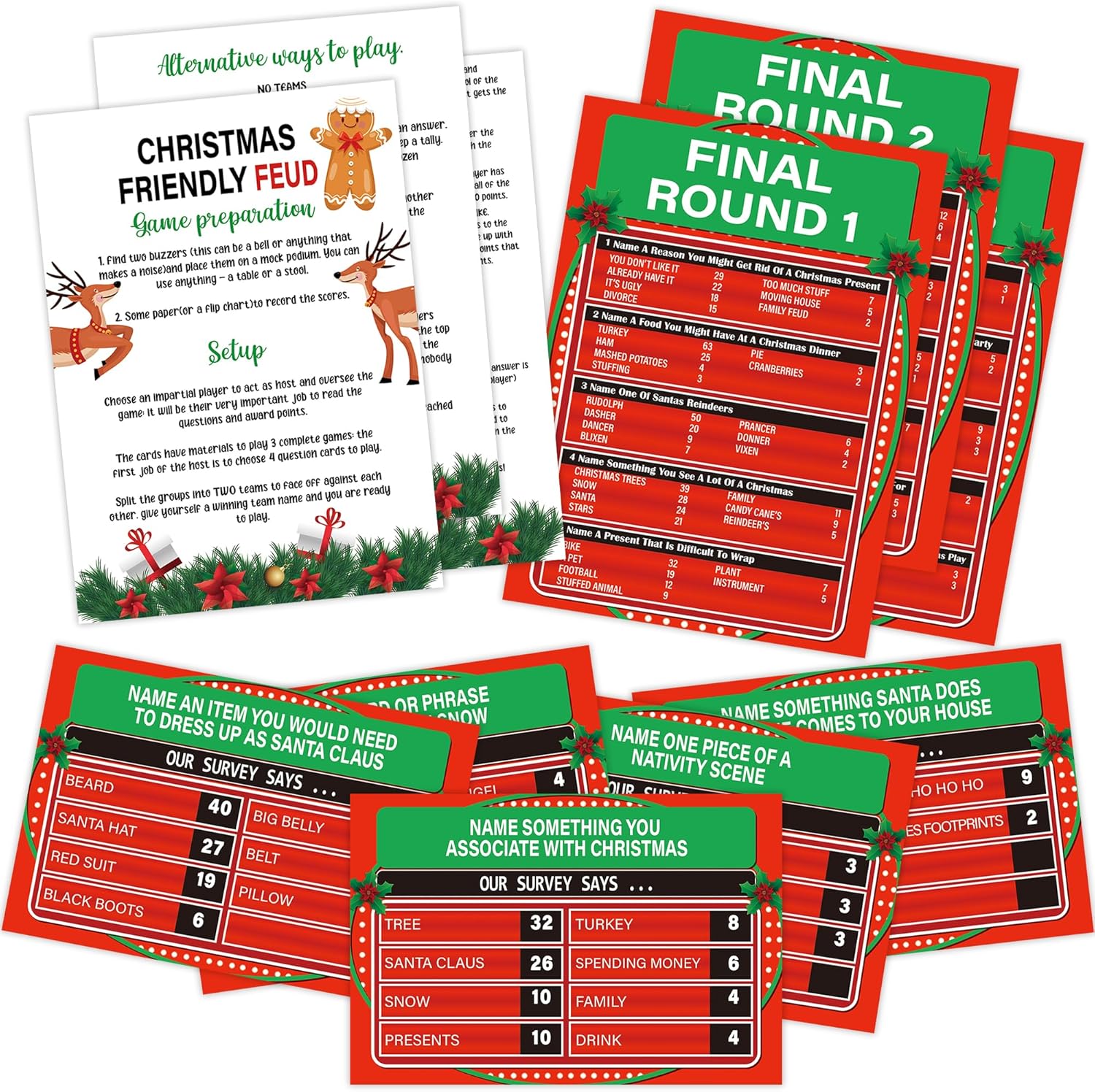 Amazon.com: Christmas Friendly Feud Game, Friendly Feud Quiz, Baby ...