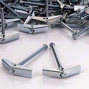 Pack of 100 Wing Spring Toggles & Screws | M5 x 75mm : Amazon.co.uk ...