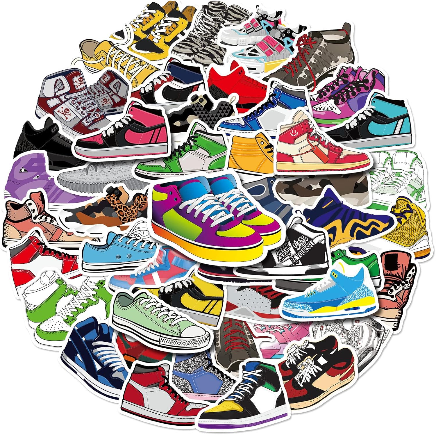 Amazon.com: Sneaker Stickers 50 Pcs Gym Shoes Waterproof Vinyl Decals ...