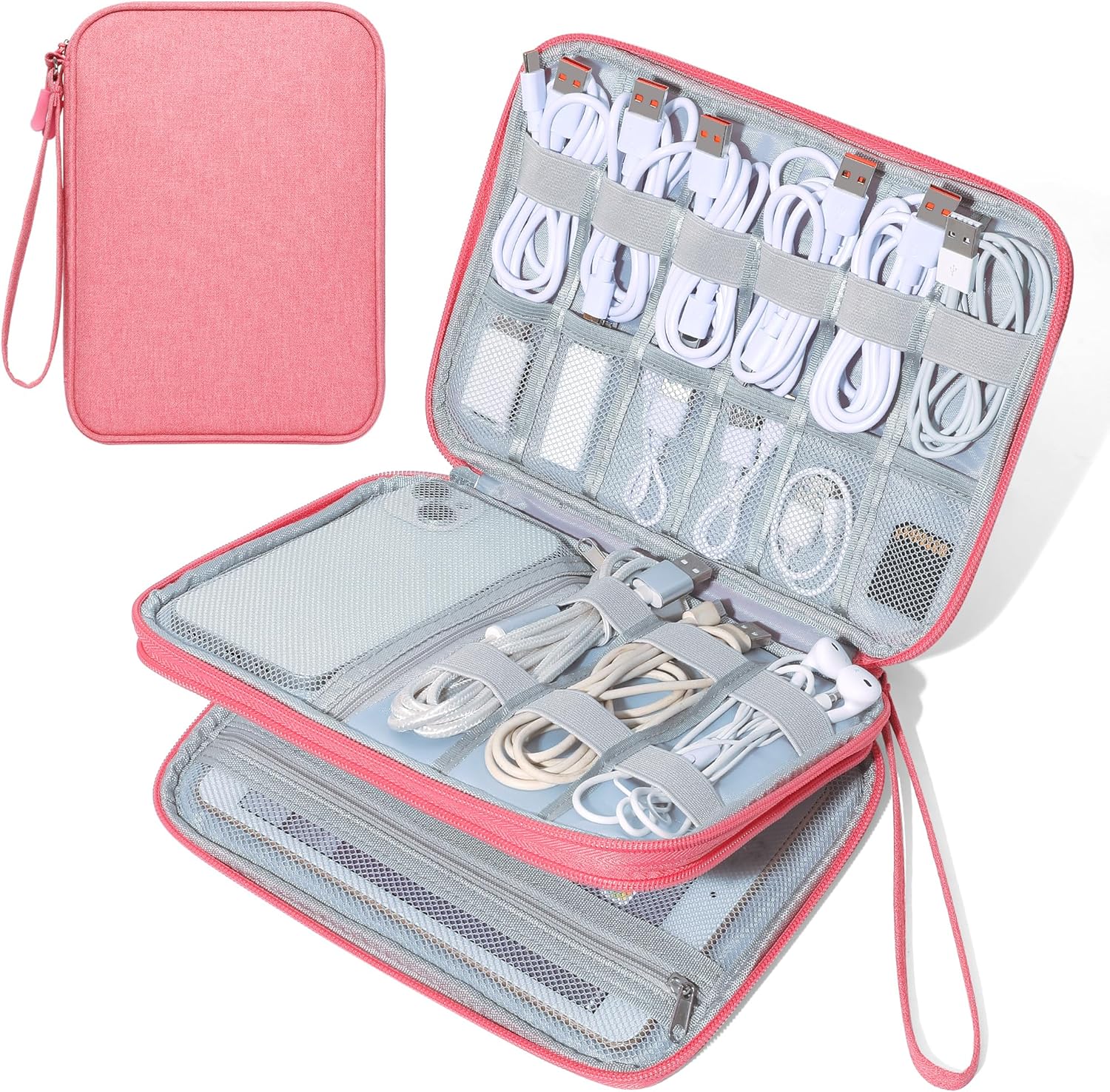 Amazon.com : SELLYFELLY Electronics Travel Organizer, Double Layer ...
