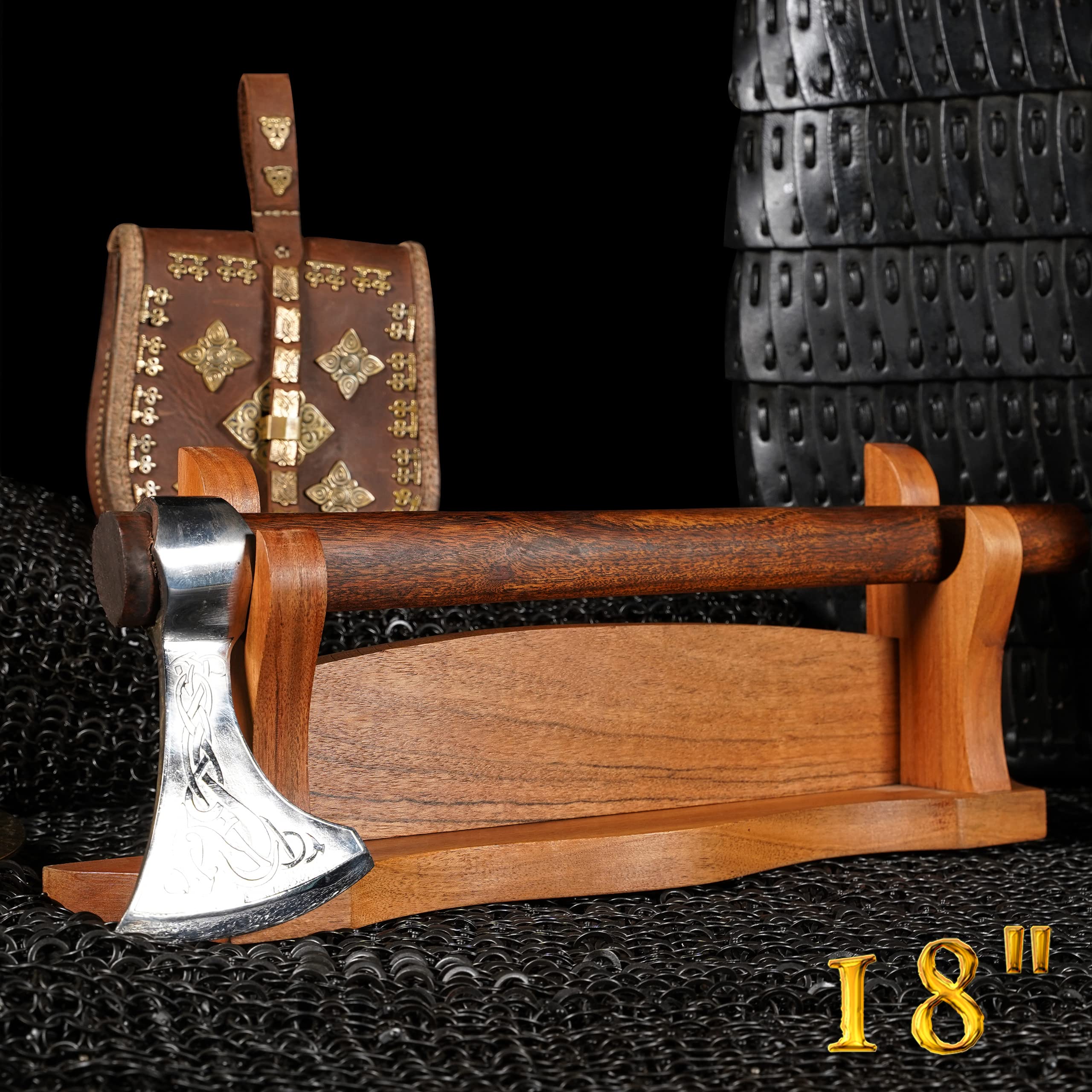 Buy Mythrojan Solid Wood Sword Stand Medieval Sword Wall Mount Samurai ...