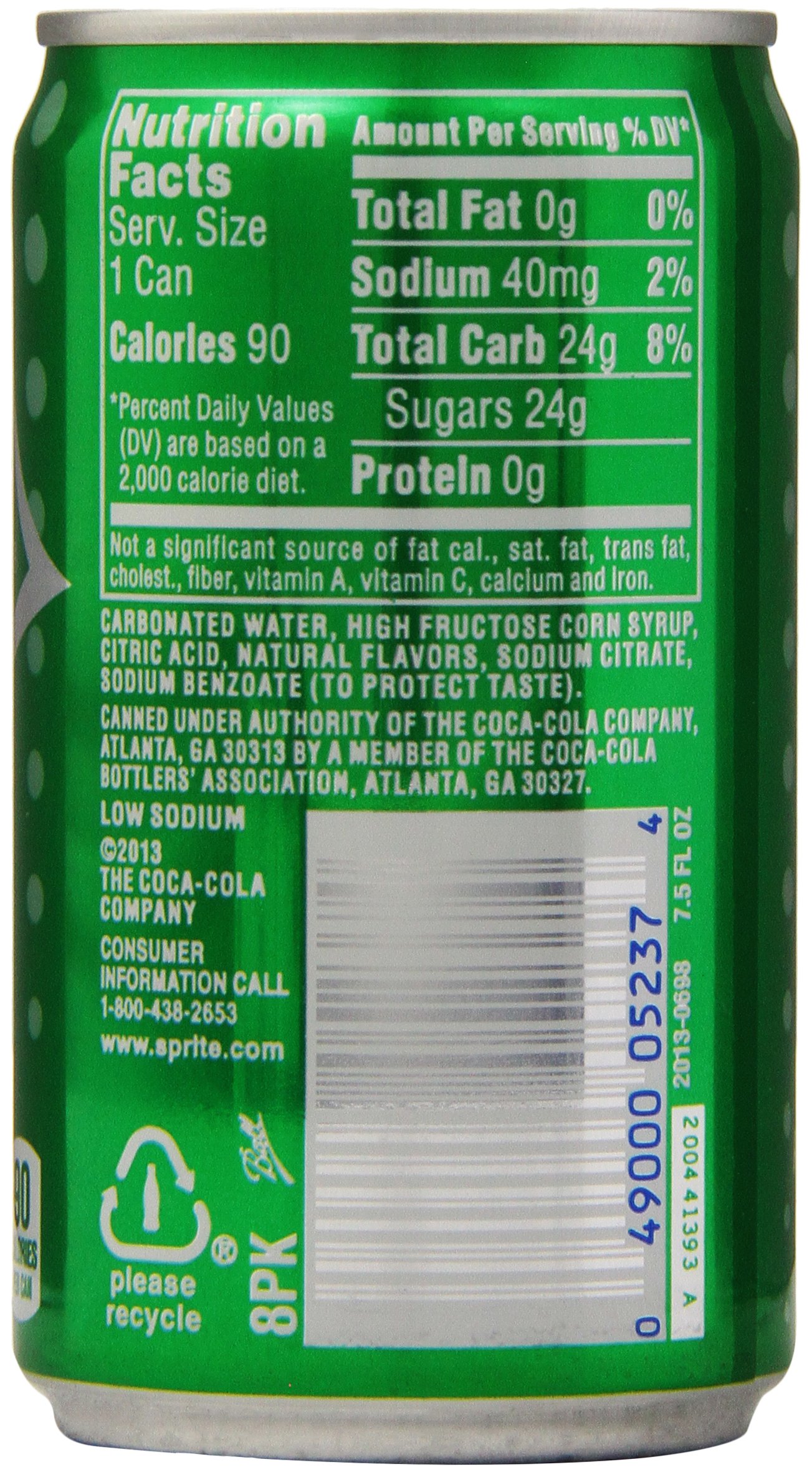 Sprite Can Nutrition Facts