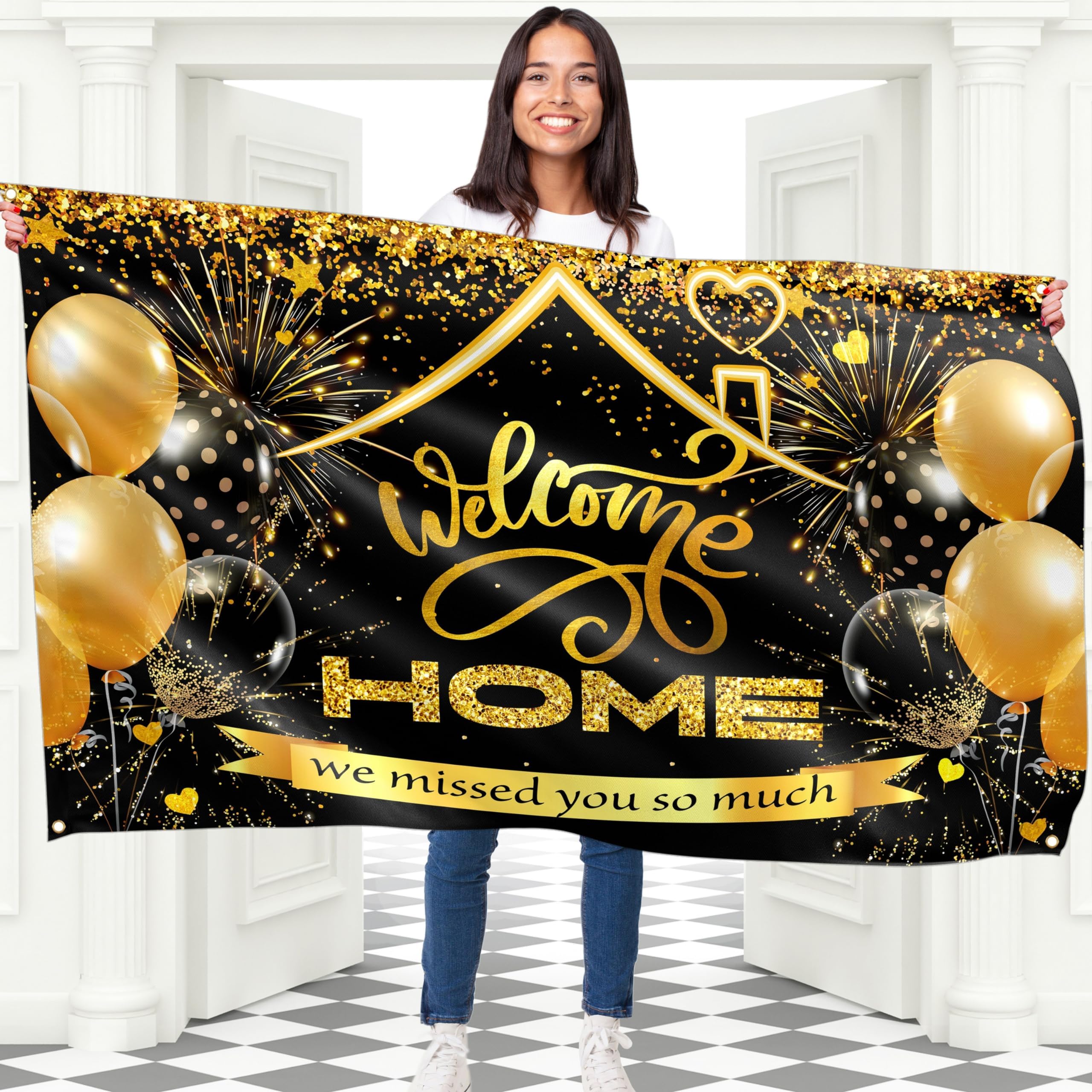 Amazon.com: Welcome Home Banner - Welcome Home Decorations - Welcome ...