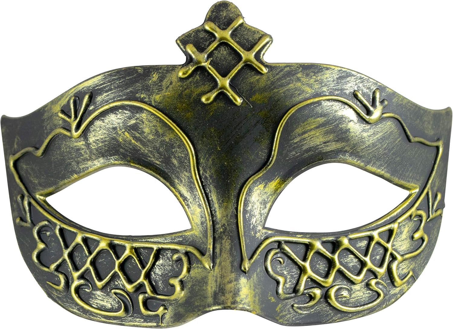 ROMAN Gladiator Mask | BRUSHED GOLD | MENS Filigree MASQUERADE Mask ...