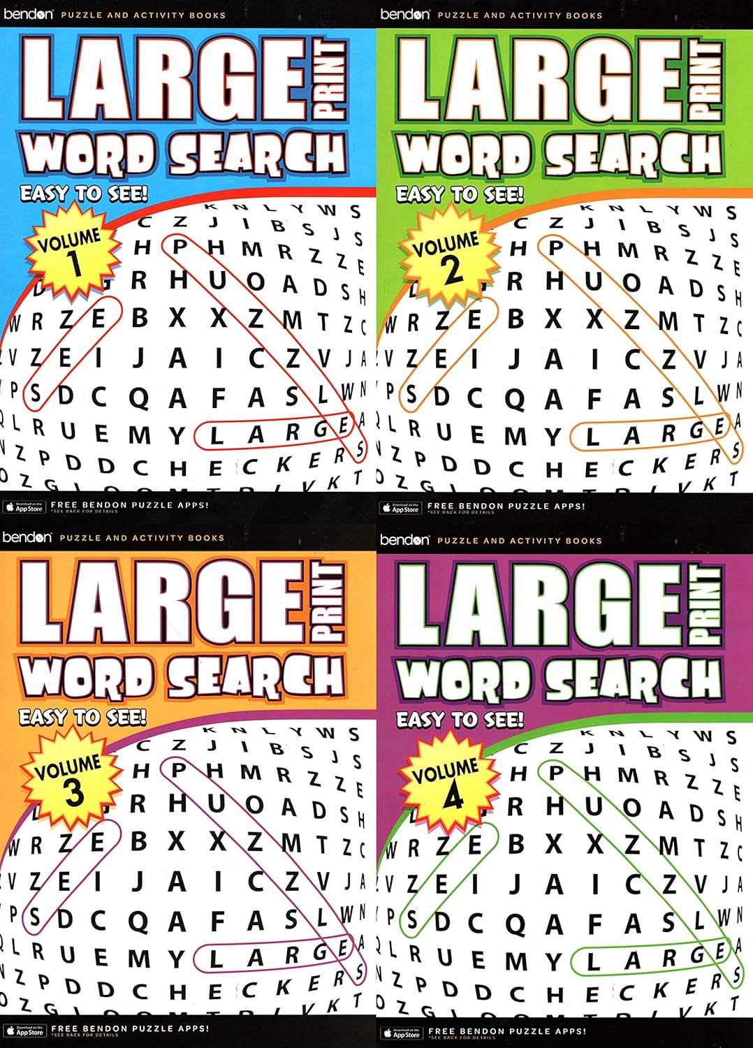 Large Print Word Search - Easy to See! - (2020) - Vol.1-4 (Set of 4 ...