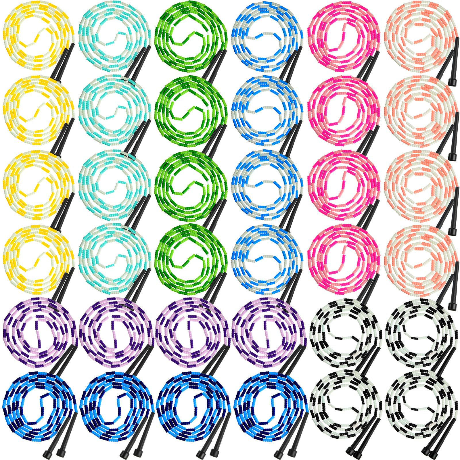 Amazon.com : Junkin 36 Pack Jump Rope for Kids 9.2 Feet Segmented Soft ...