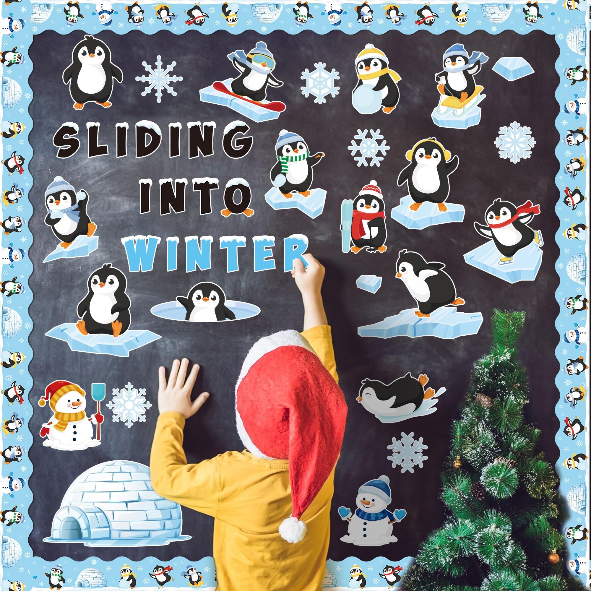 Hiis Snowy Bulletin Board Arctic Animals Theme Winter January Bulletin