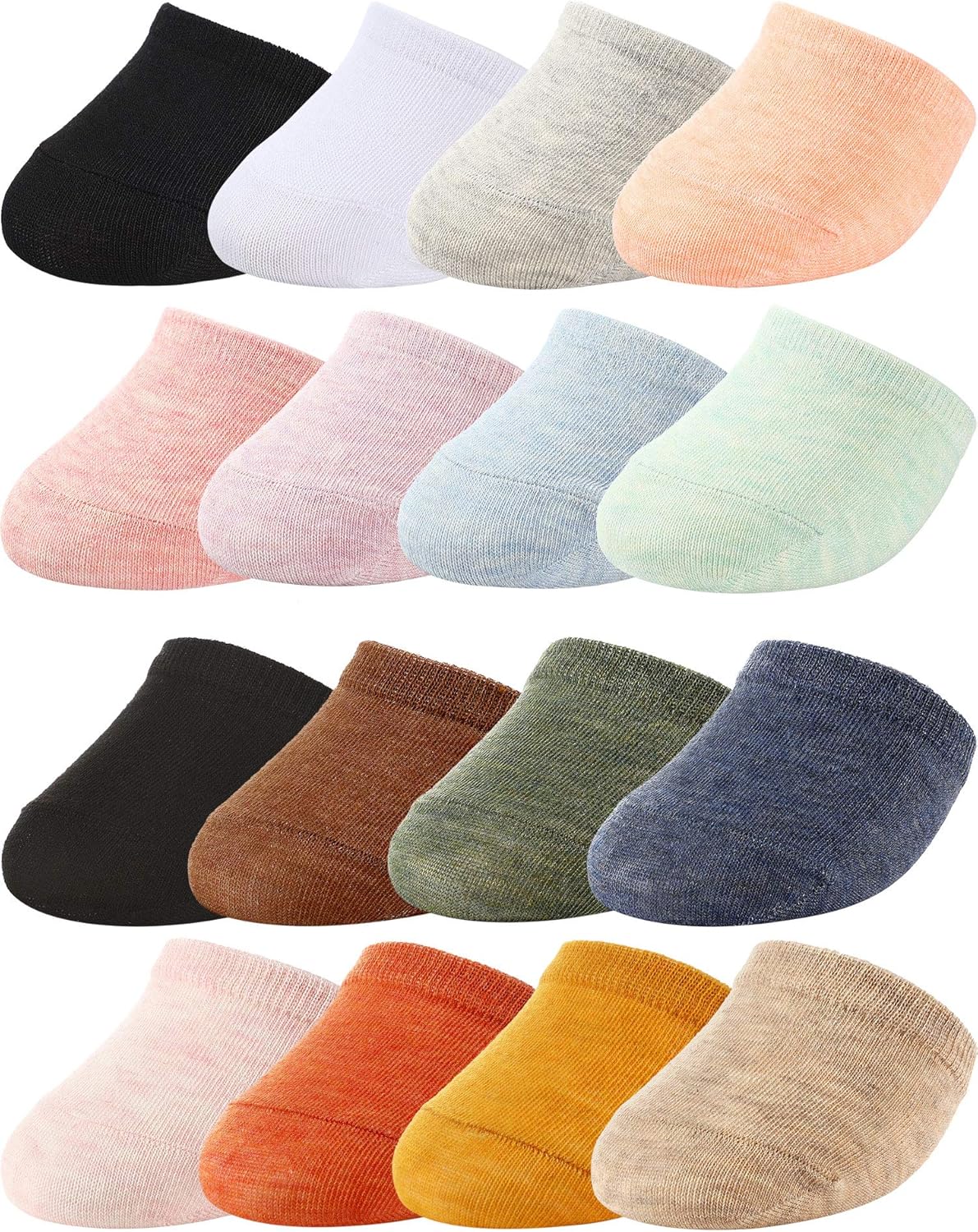 Amazon.com: SATINIOR 16 Pairs Half Toe Topper Liner Socks Women Cotton ...