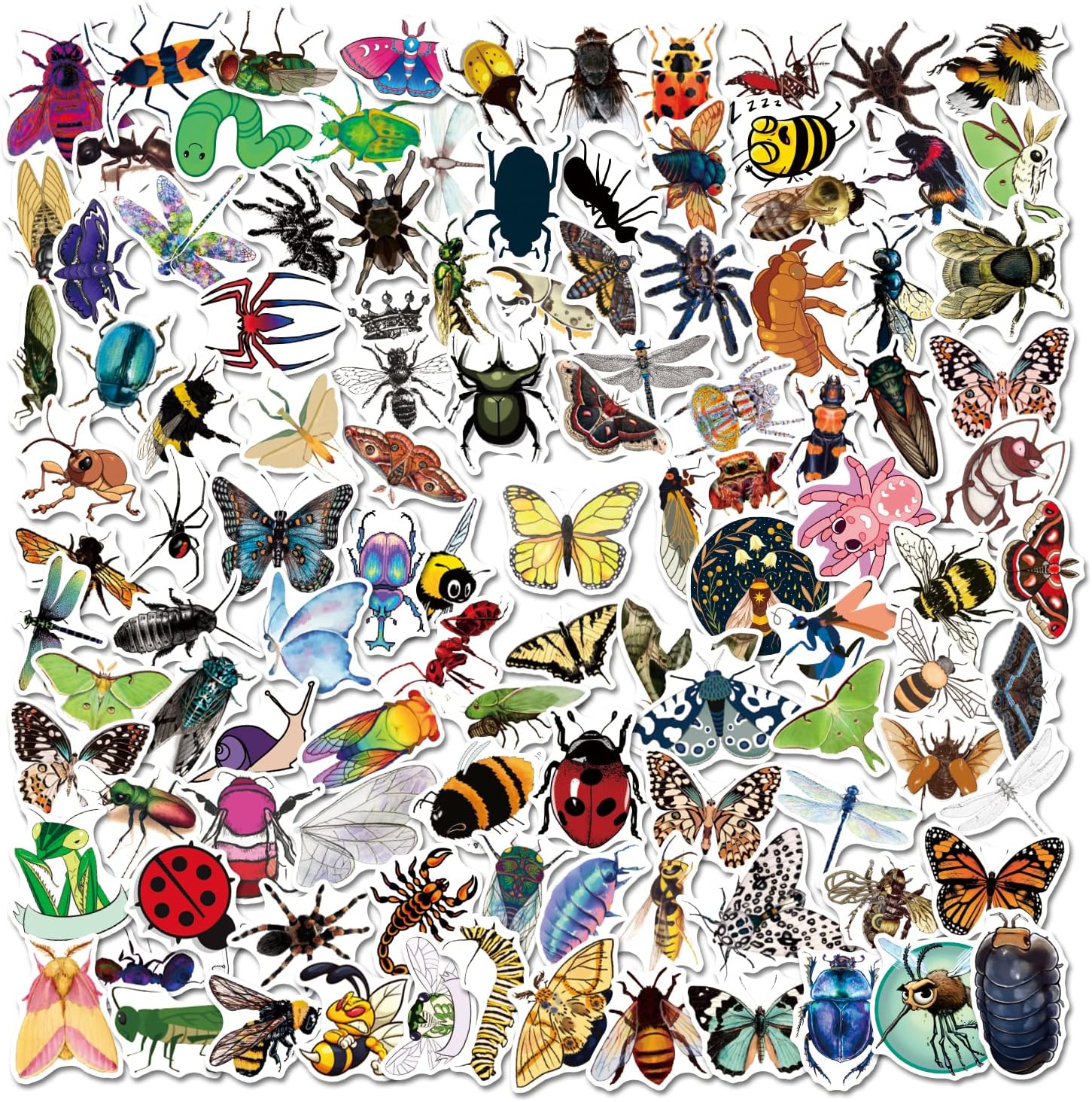 Paper Projects 01.70.04.044 Bug World Sparkly Reusable Stickers ...