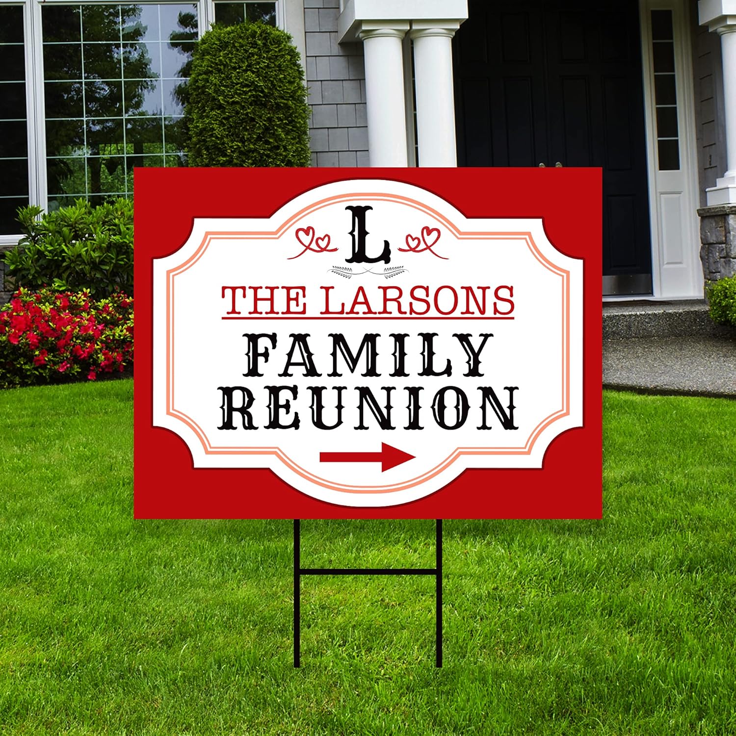 Amazon.com : Personalized Family Reunion Yard Sign 24" x 18" - Event ...