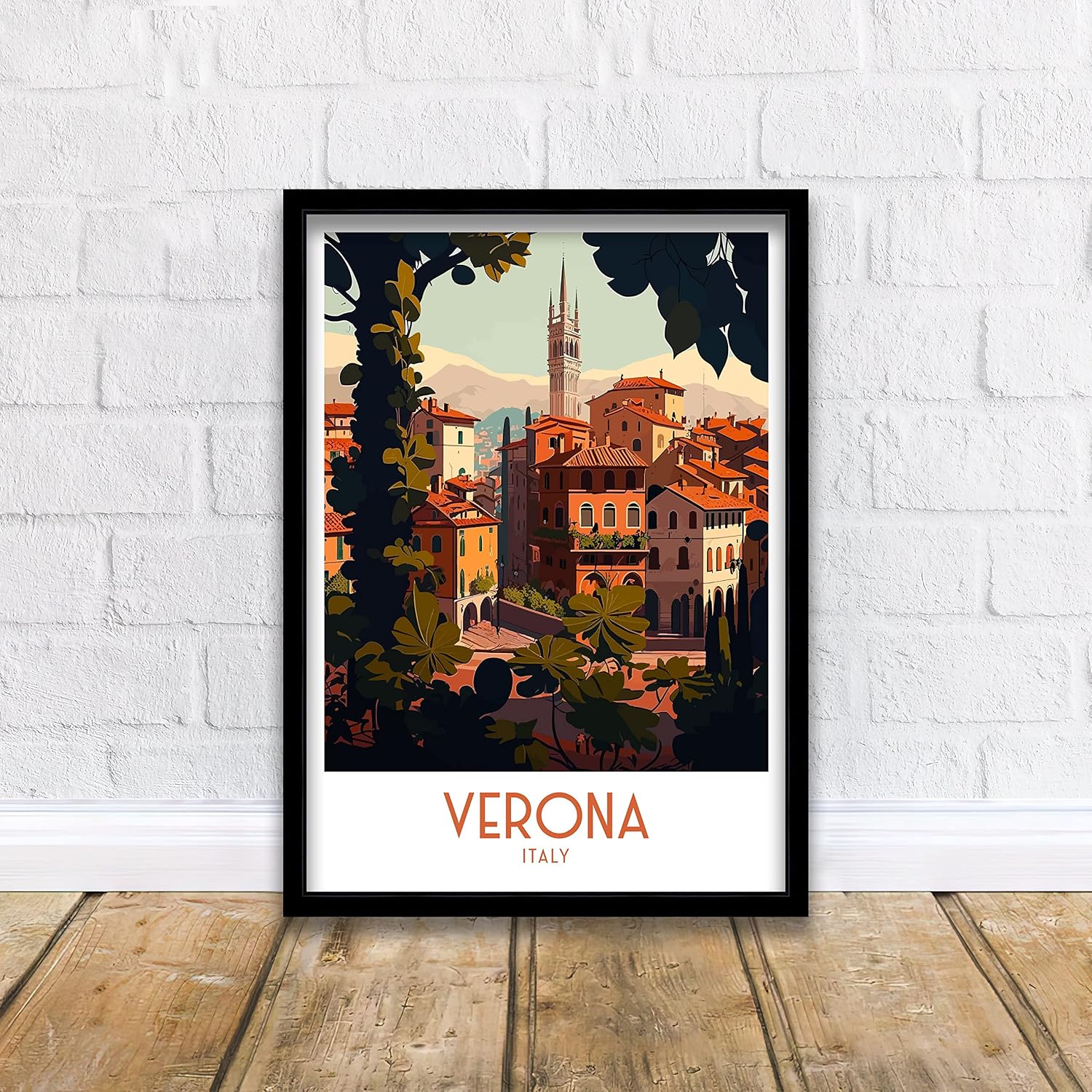 Amazon.com: Verona Travel Print Verona Wall Decor Verona Home Living ...