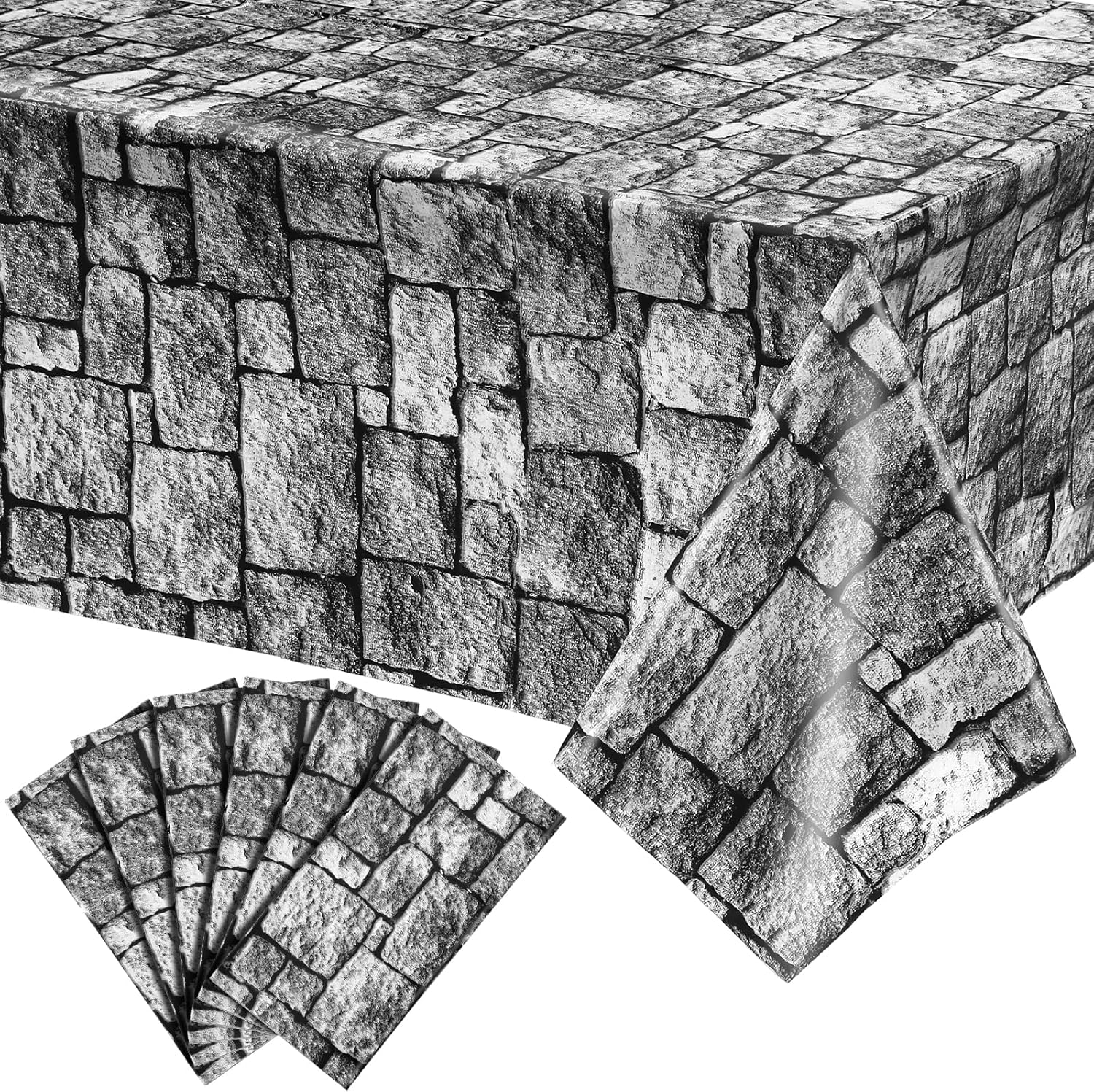 Amazon.com: Stone Wall Tablecloths, Medieval Themed Party Decorations ...