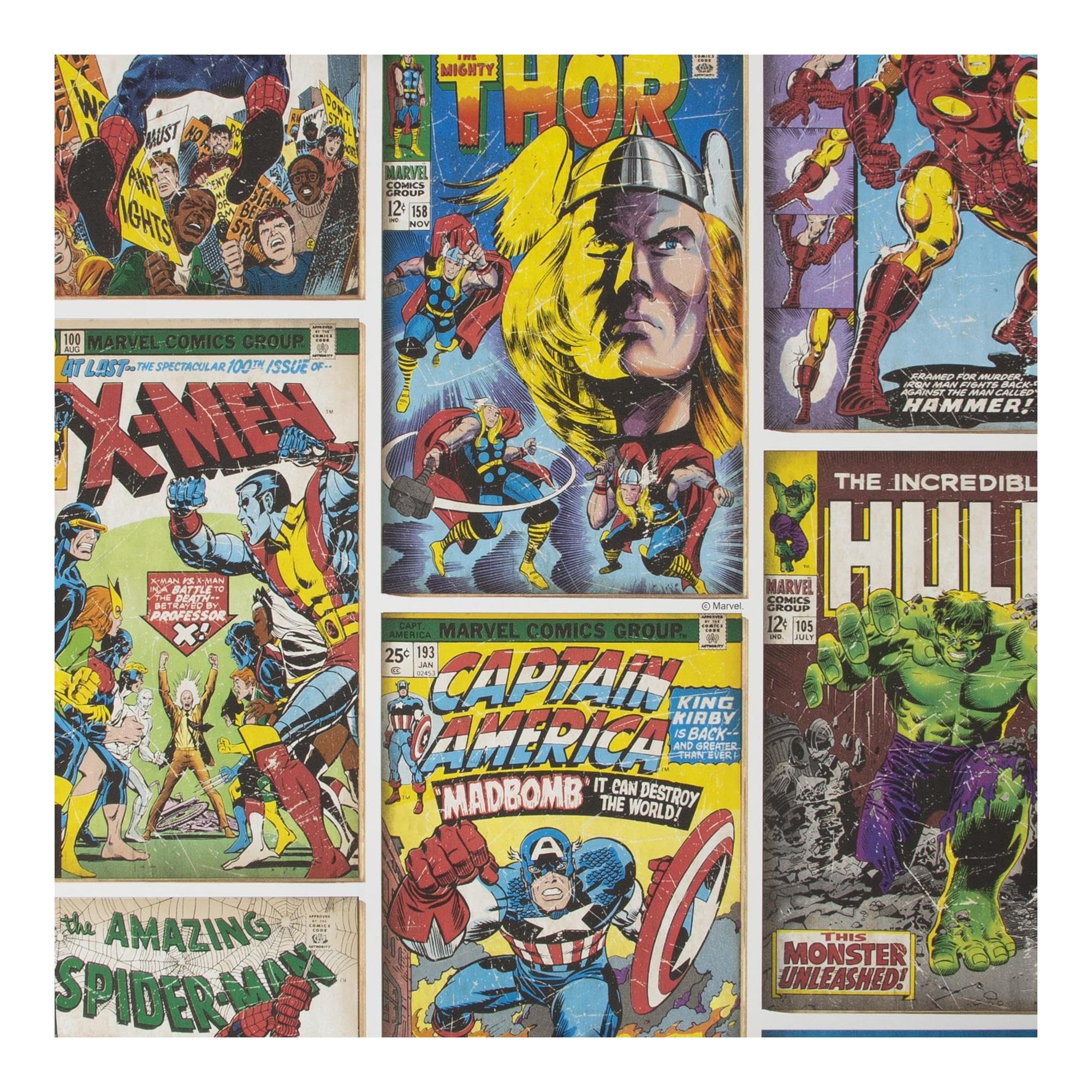 Marvel Comics Action Heroes Wallpaper : Amazon.co.uk: DIY & Tools