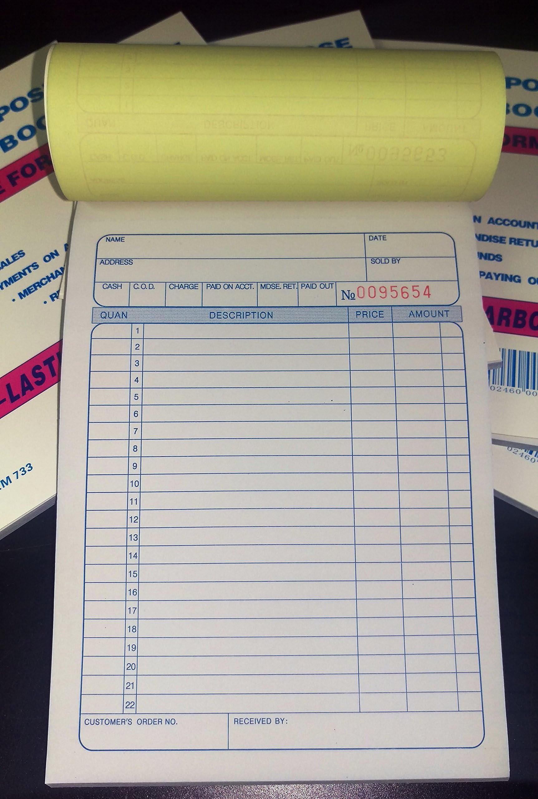 Amazon.com : Pack of 6 ~ Sales Order Book ~ Invoice Book ~ Receipt Book ...