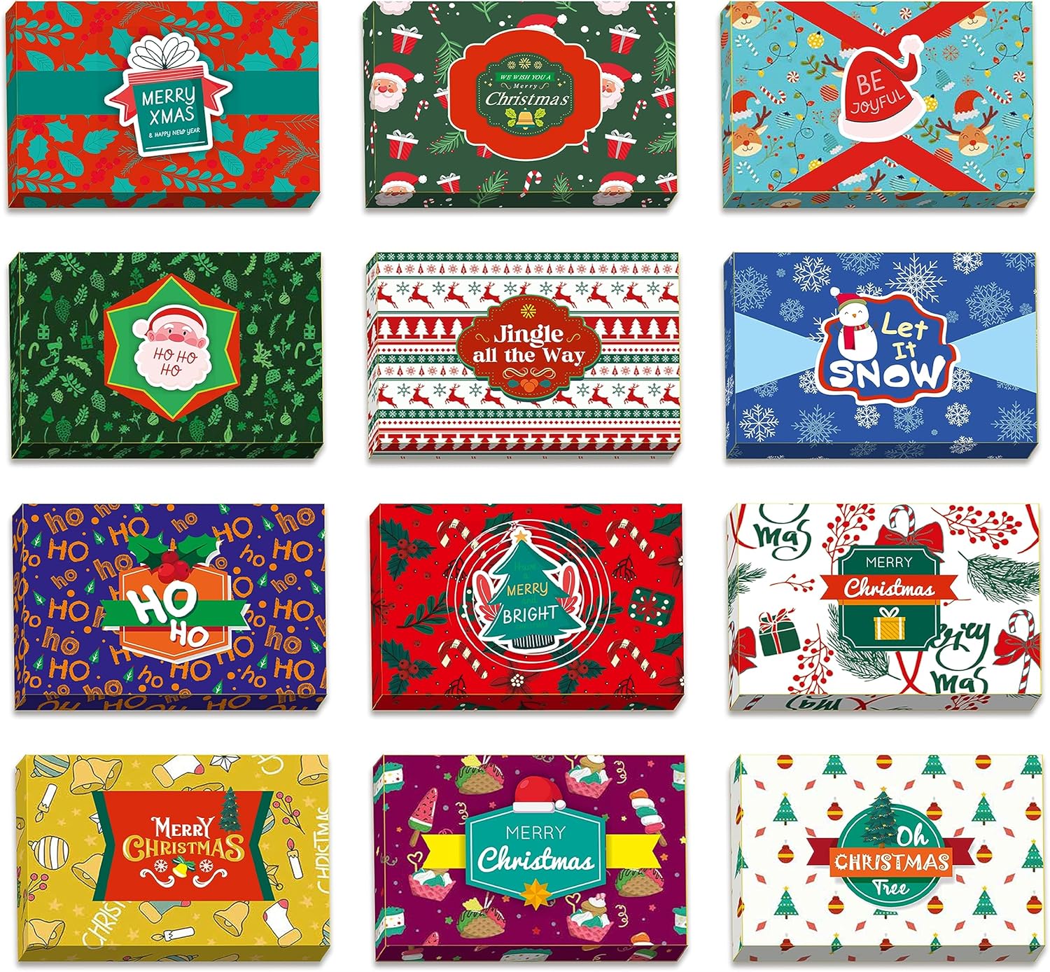 Amazon.com: easykart labels 24 Christmas Gift Card Holder with Name ...