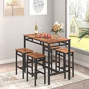 Amazon.com - Ball & Cast 5 Piece Industrial Dining Room Metal able ...
