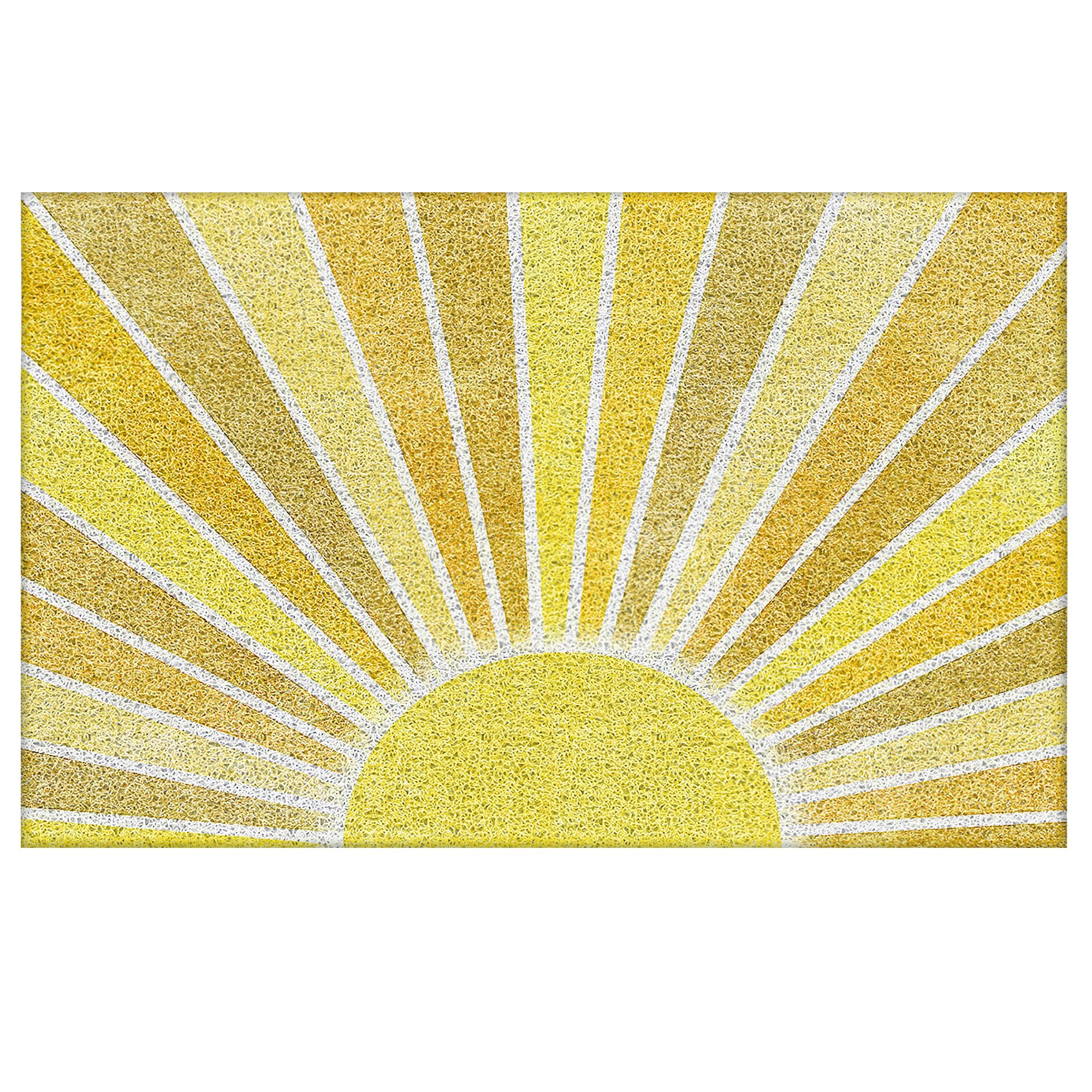 Amazon.com: Supwhd Yellow Boho Door Mat, Yellow Outdoor Door Mat ...